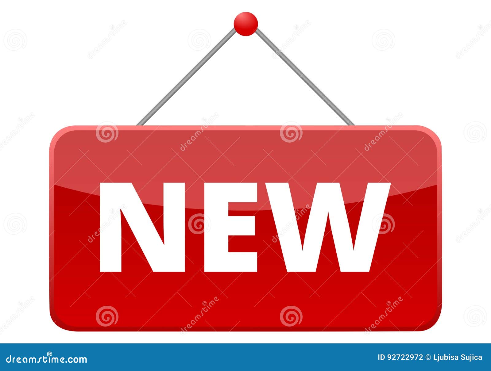 New red sign stock illustration. Illustration of advertising - 92722972