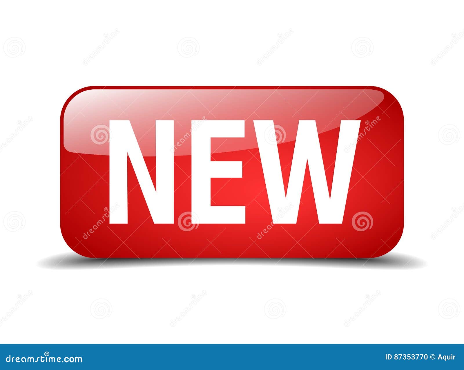 New Red Square Isolated Web Button Stock Vector - Illustration of ...