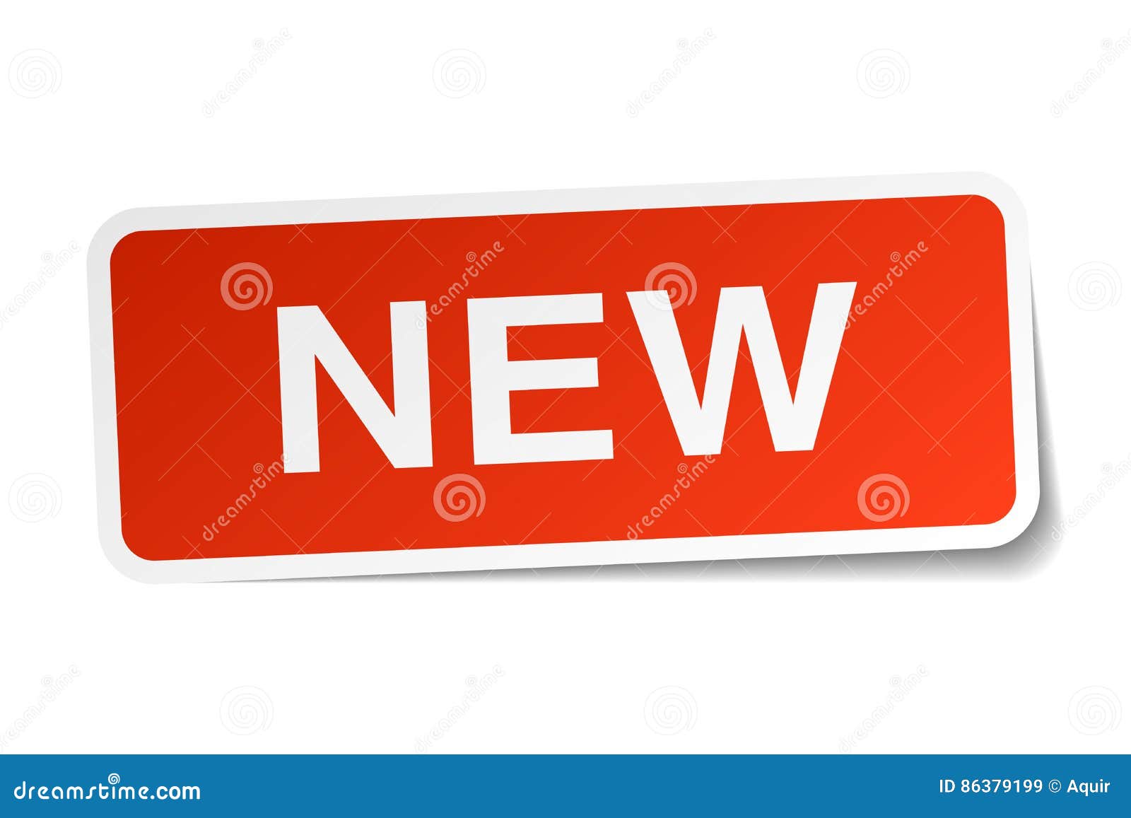 New red square sticker stock vector. Illustration of vector - 86379199