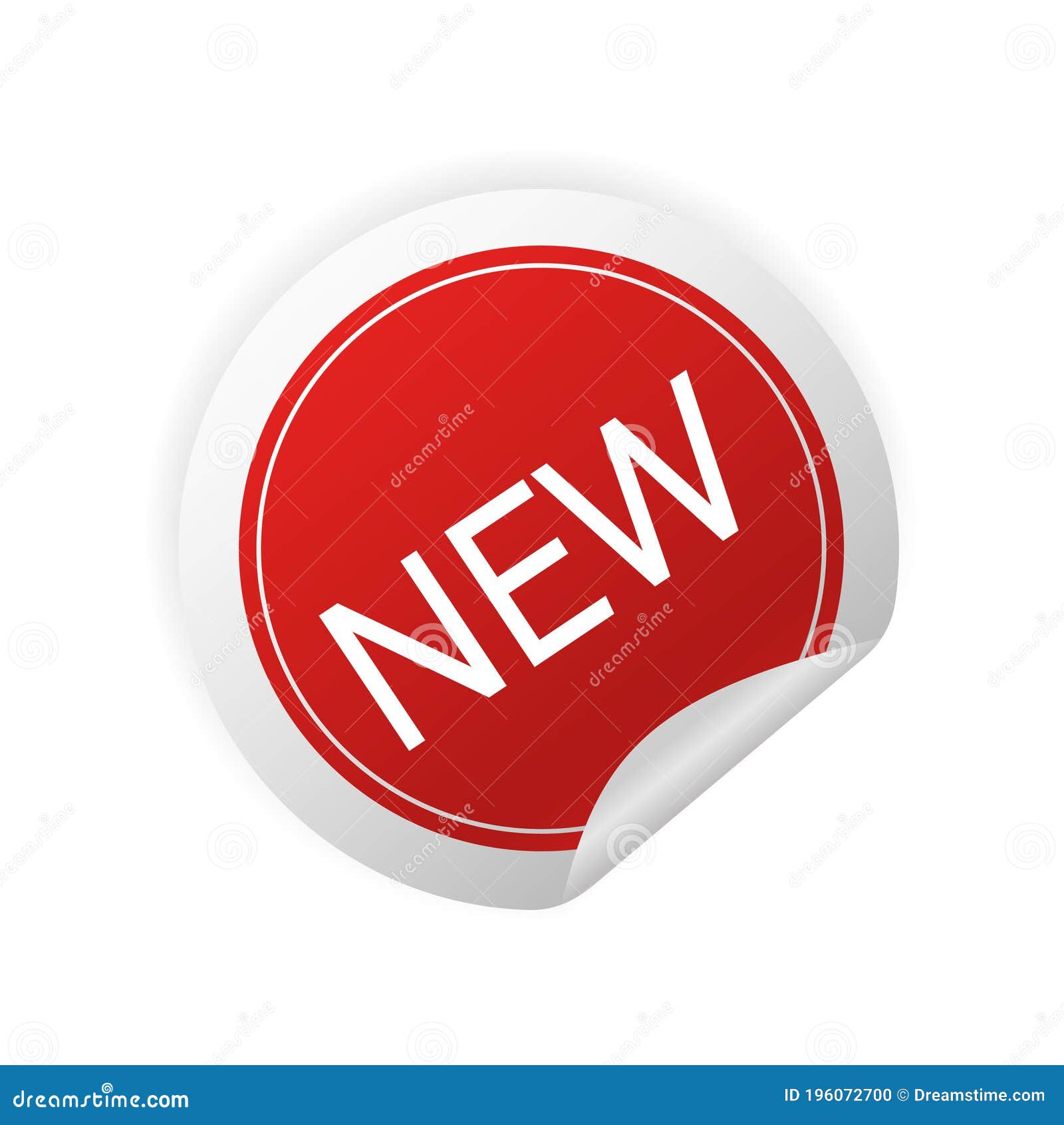 New Red Sticker on White Background. Banner Design Stock Vector ...