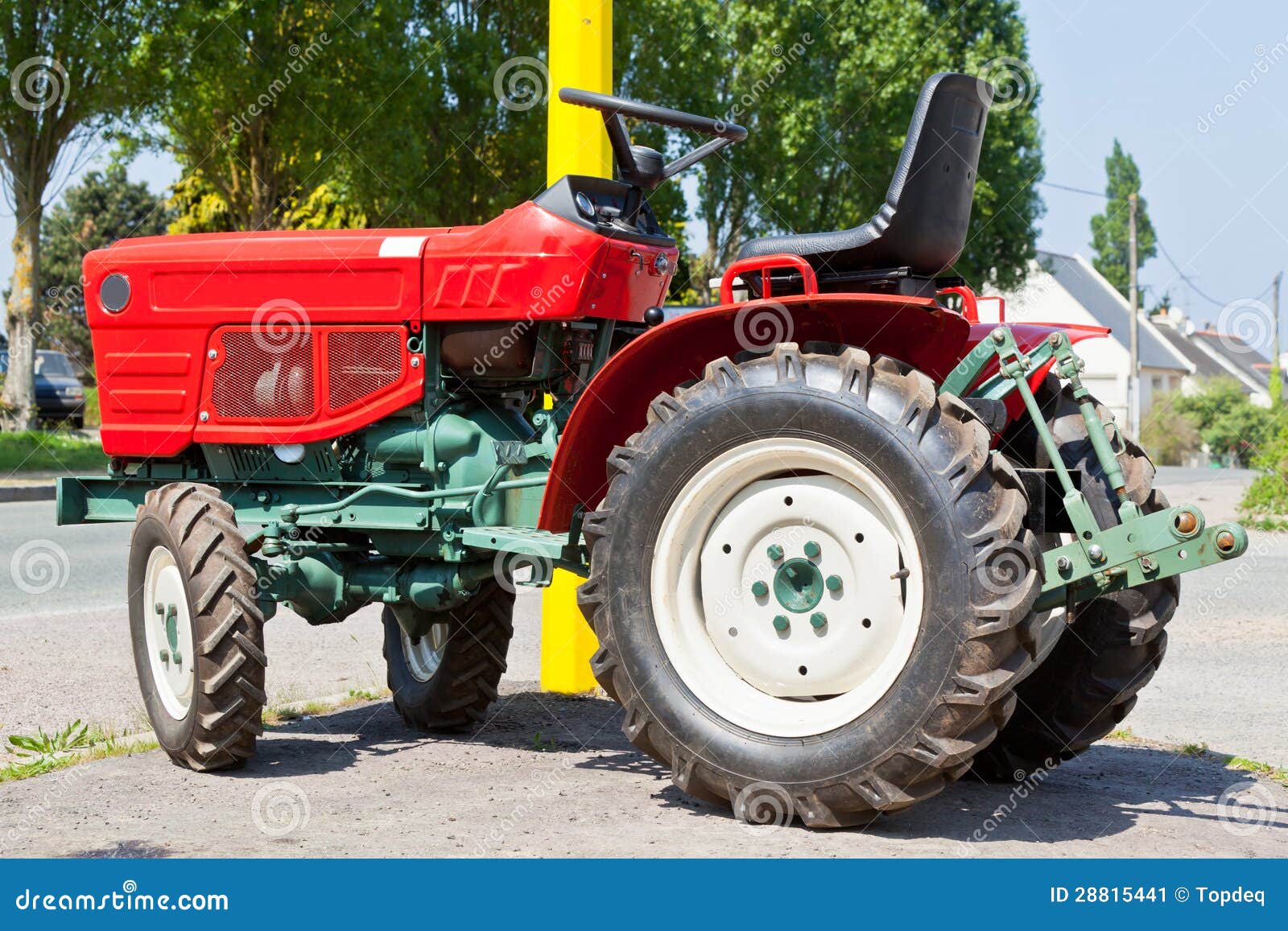 New Red Tractor stock image. Image of summer, power, machine - 28815441