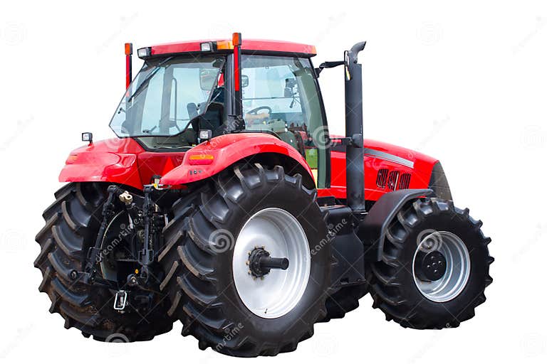 New red tractor stock photo. Image of wheel, heavy, agricultural - 5658590