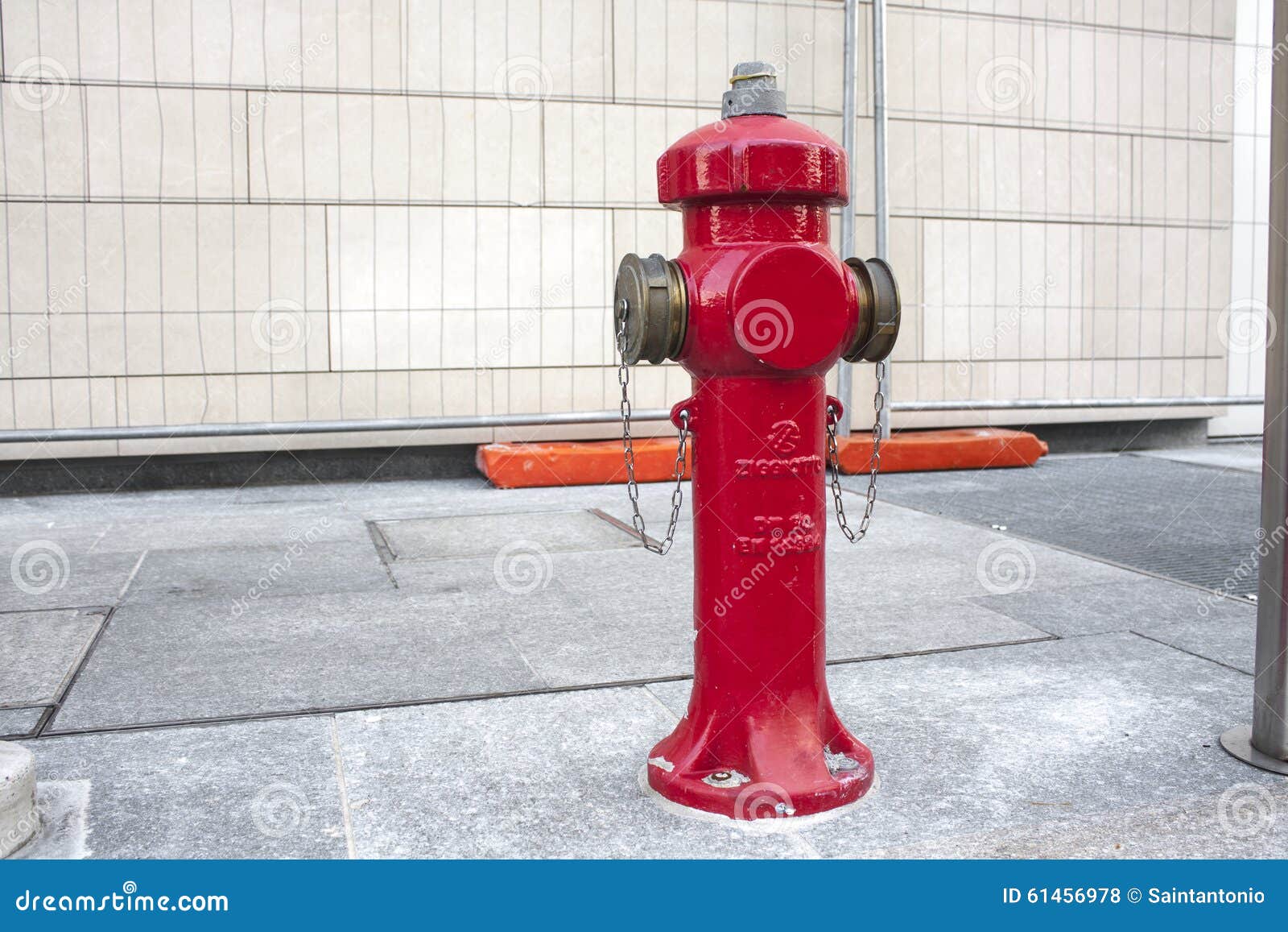 New Red Water Pump for Fire Fighting, Fire Hydrant in the City ...
