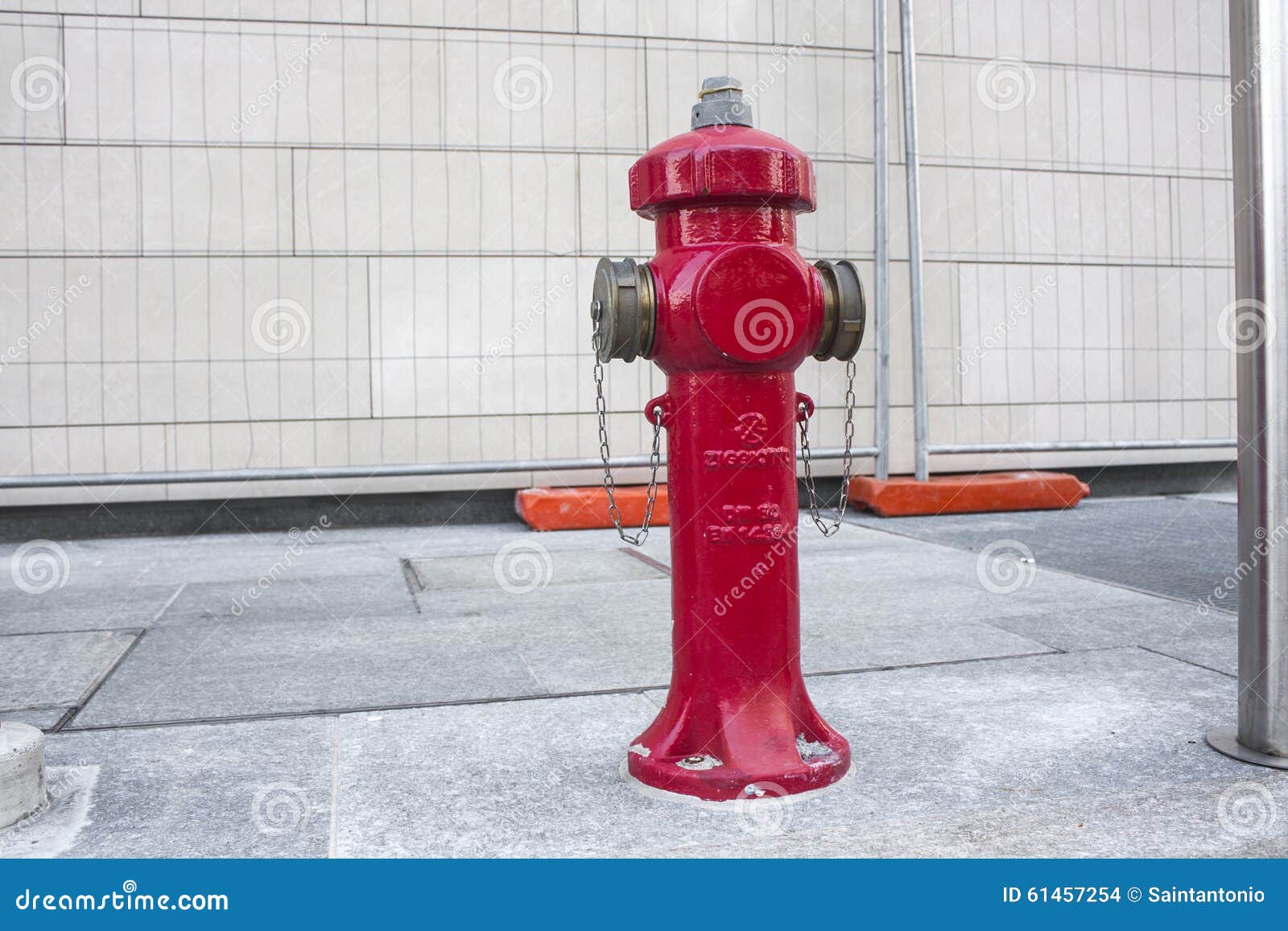 New Red Water Pump for Fire Fighting, Fire Hydrant in the City Stock ...