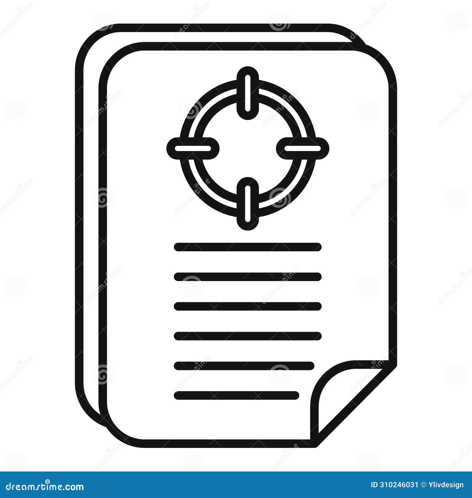 New Registration Target Icon Outline Vector. Form Factor Stock Vector ...