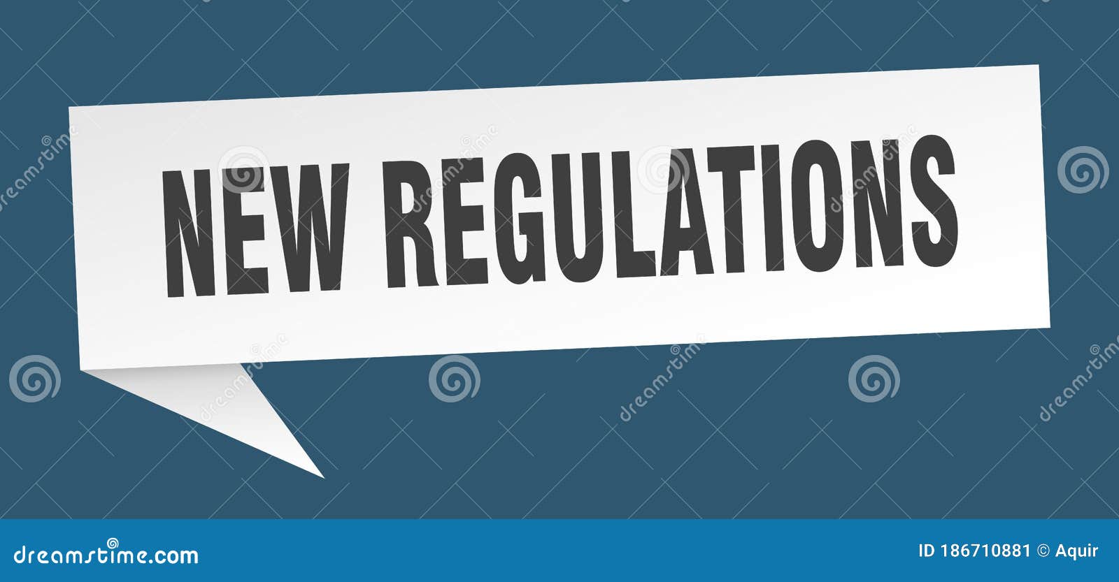 New Regulations Banner. New Regulations Speech Bubble Stock Vector ...