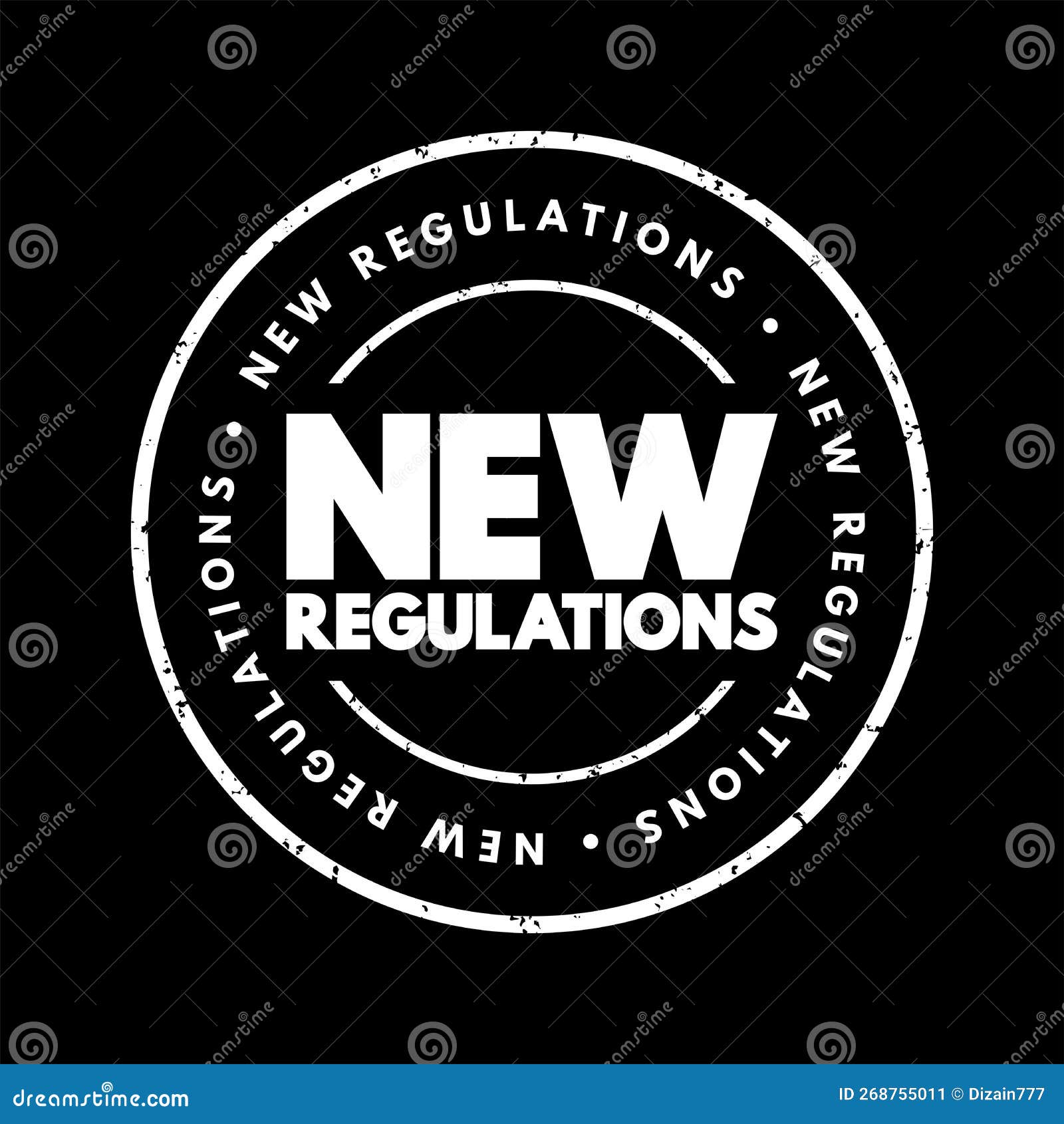 New Regulations Text Stamp, Concept Background Stock Illustration ...