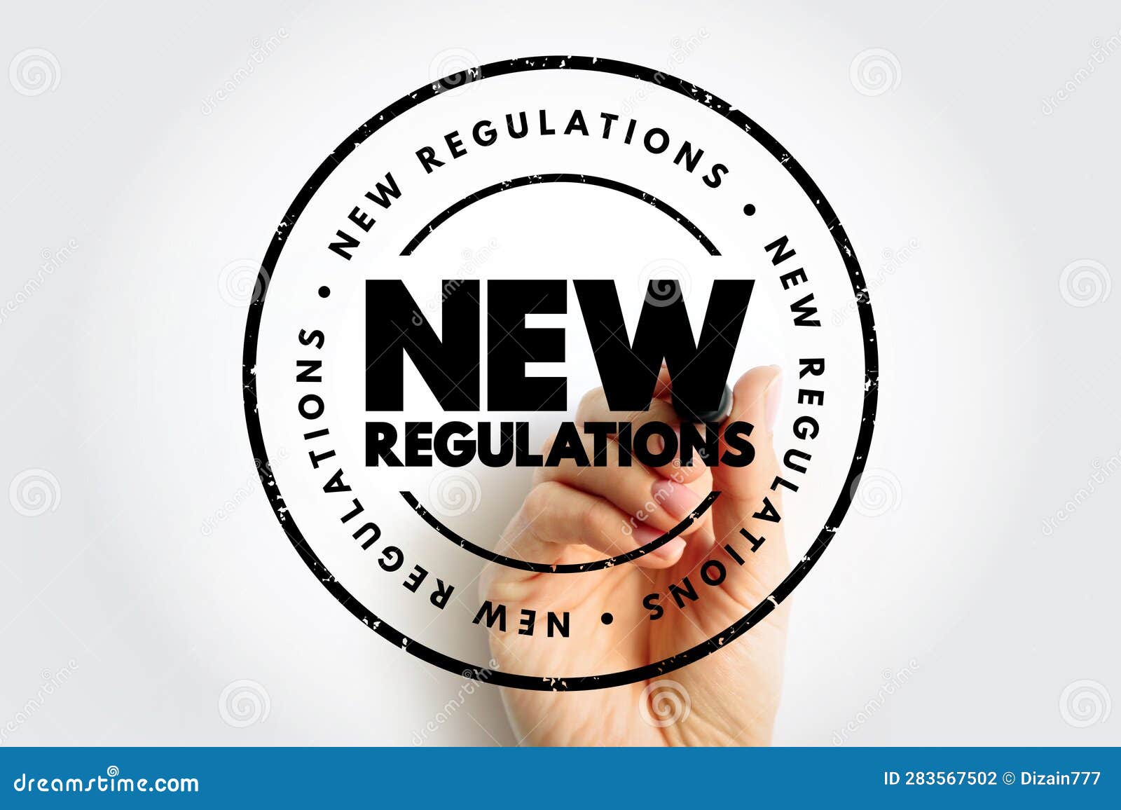 New Regulations Text Stamp, Concept Background Stock Photo - Image of ...