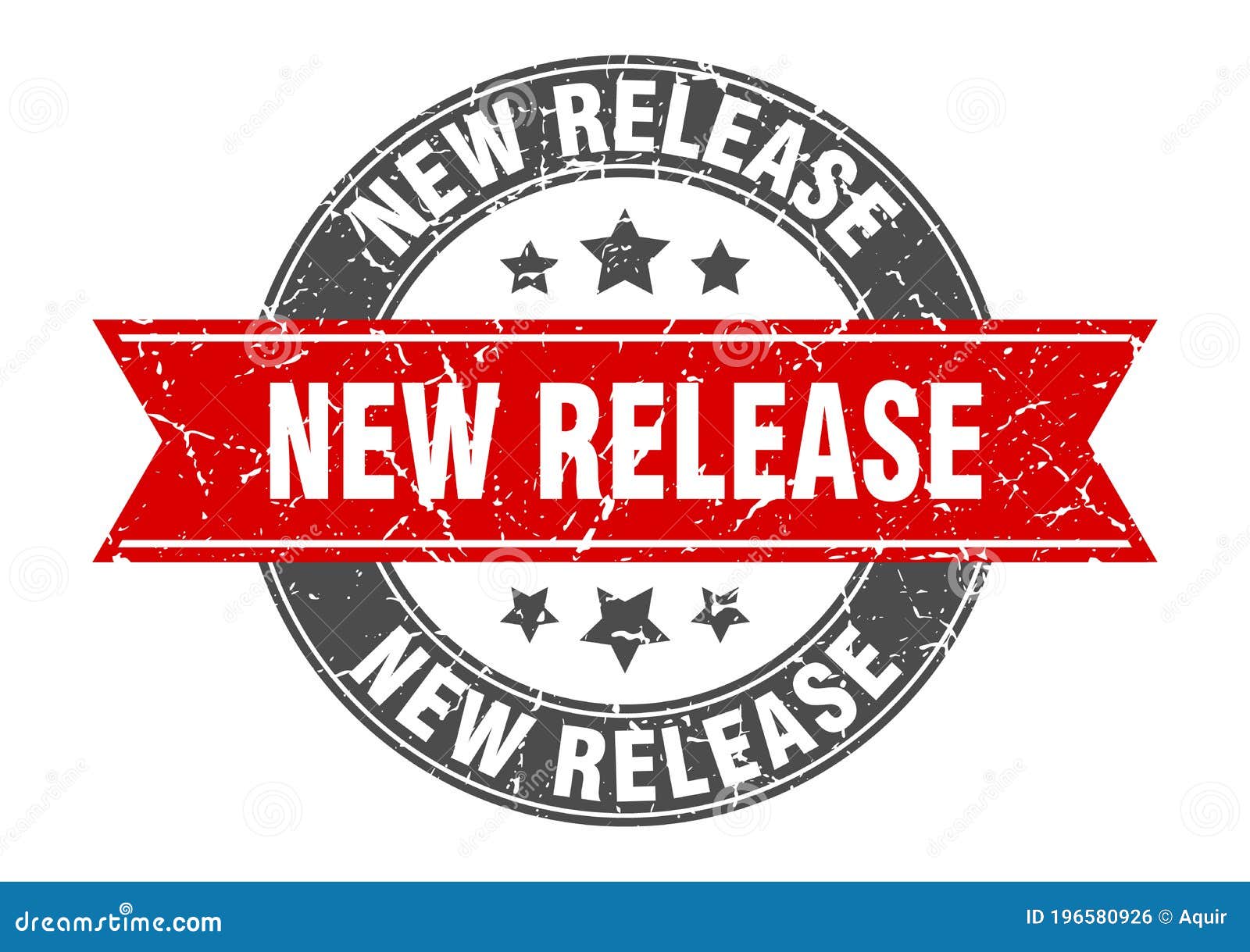 New Release Round Stamp with Ribbon. Label Sign Stock Vector ...