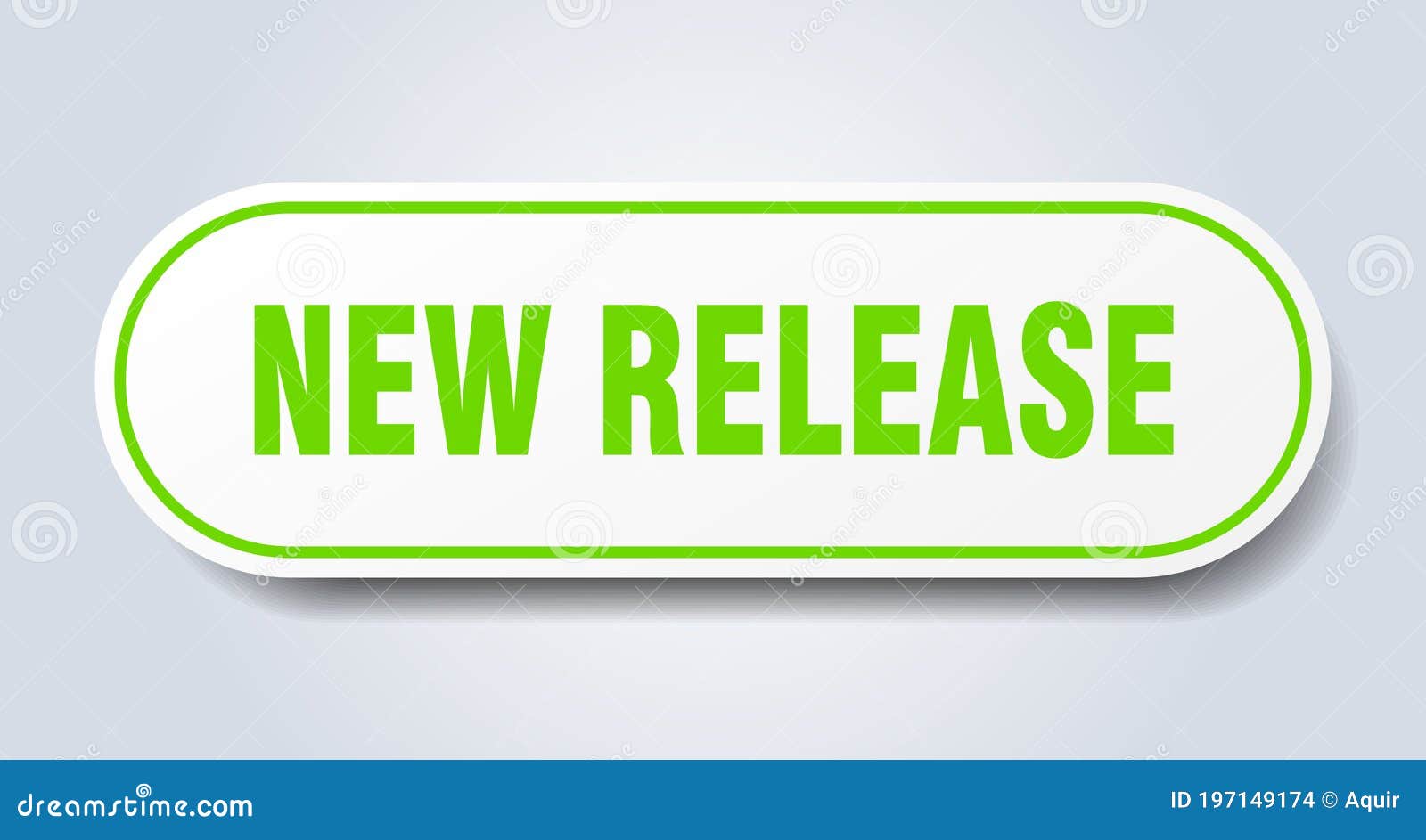 New Release Sign. Rounded Isolated Button. White Sticker Stock Vector ...