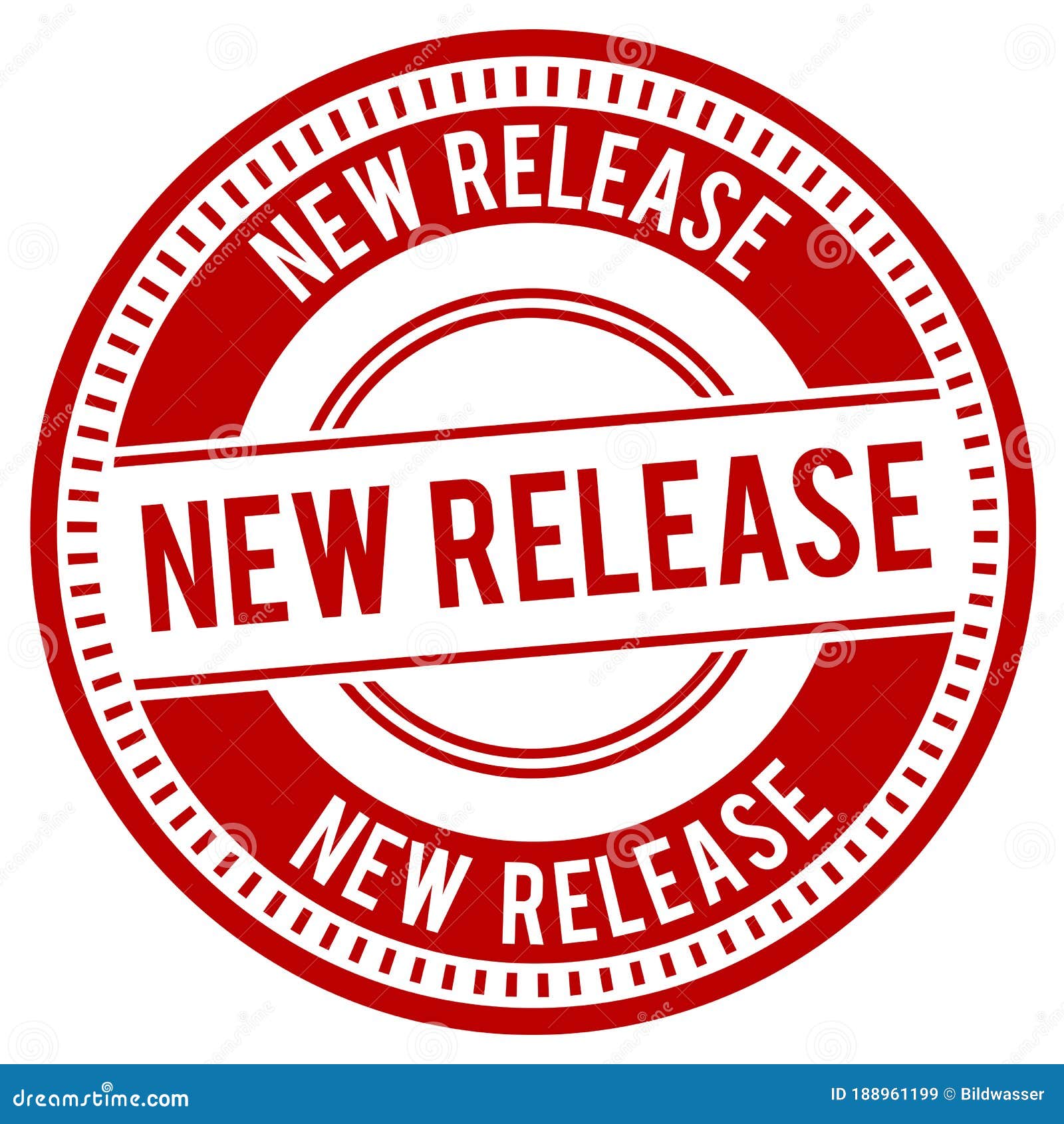 New Release Stamp. Red Eps10 Vector Badge Stock Vector - Illustration ...