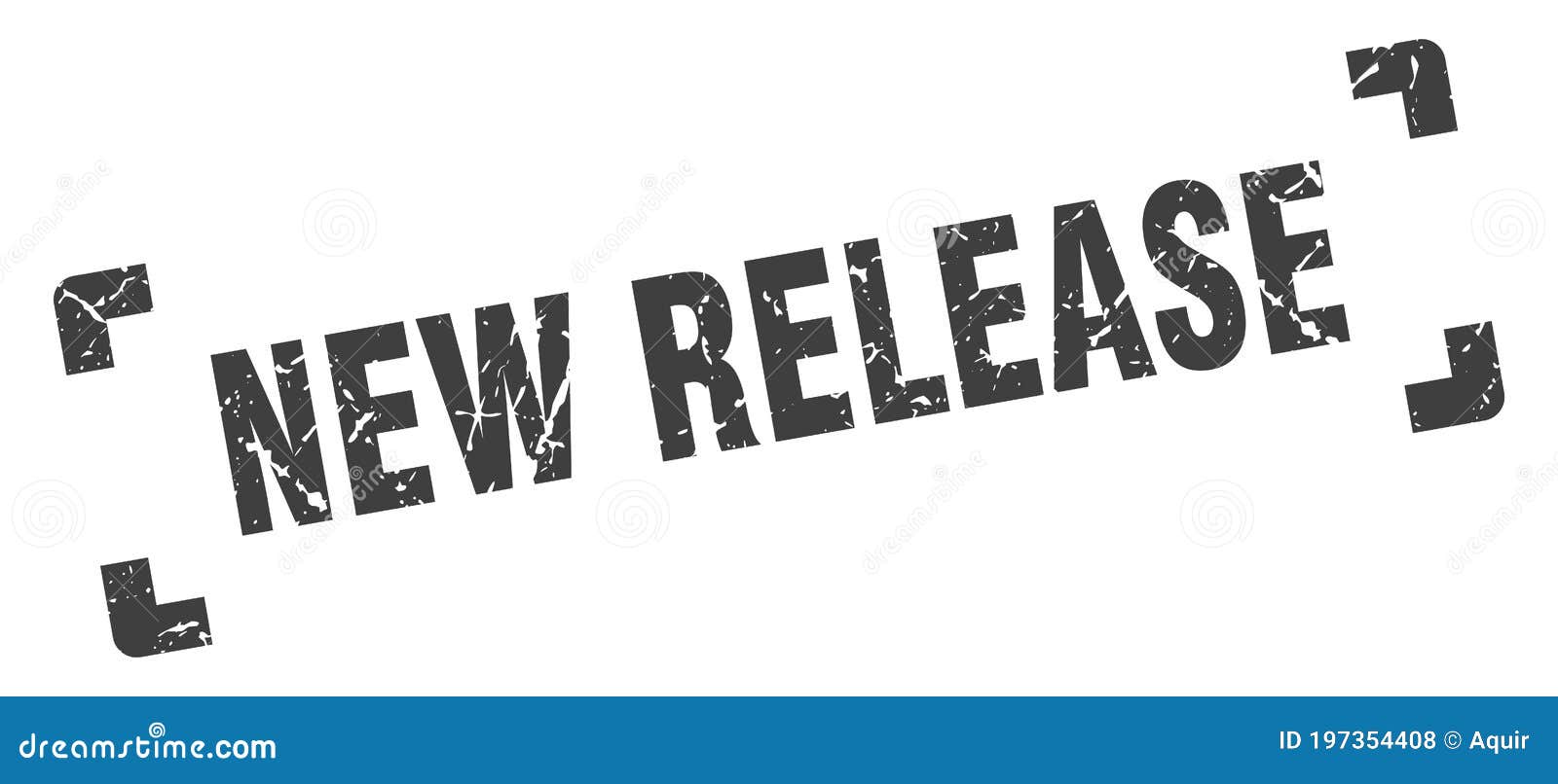 New Release Stamp. Square Grunge Sign Isolated on White Background ...