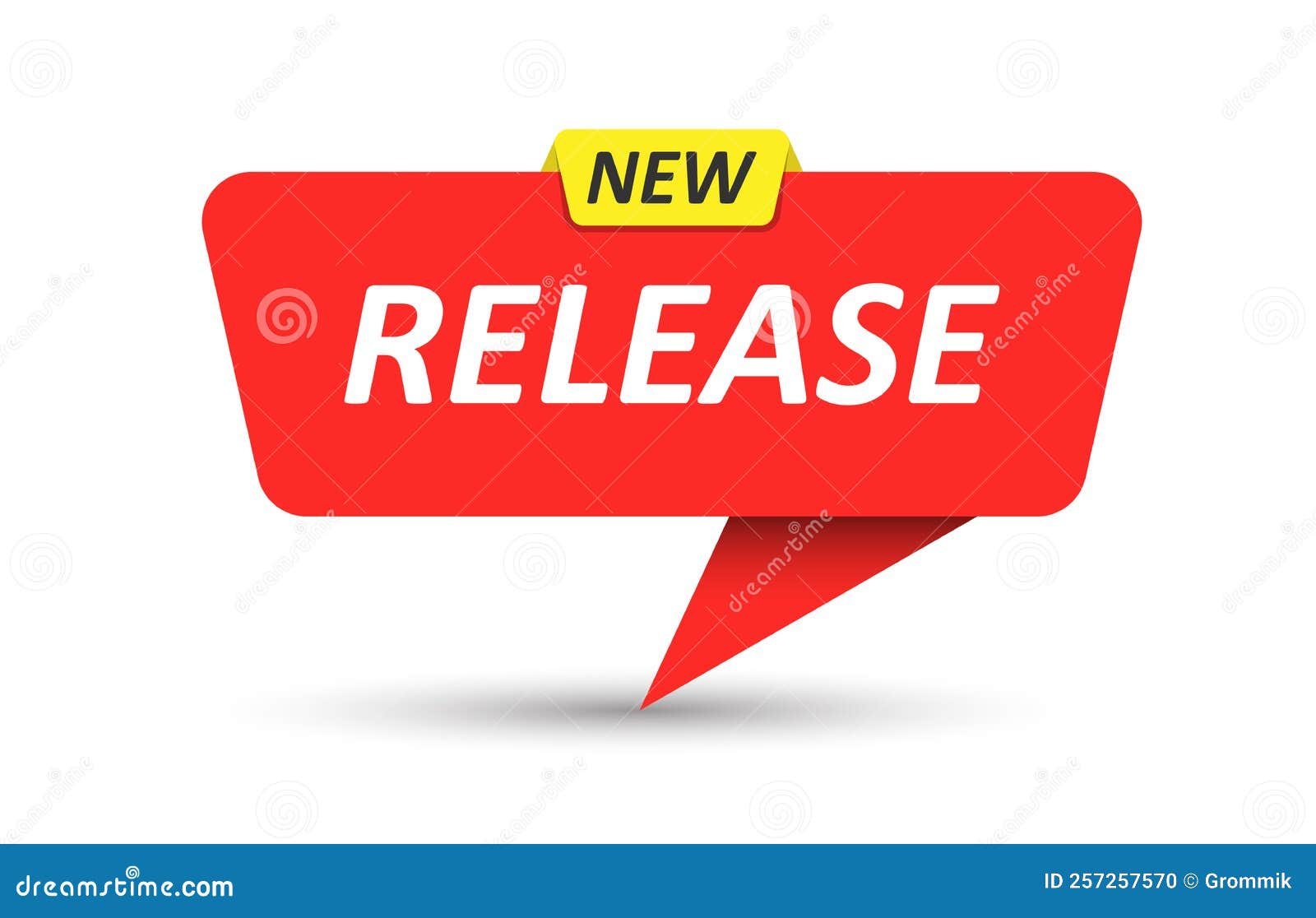 New Release. Vector Banner, Pointer, Sticker, Label or Speech Bubble ...