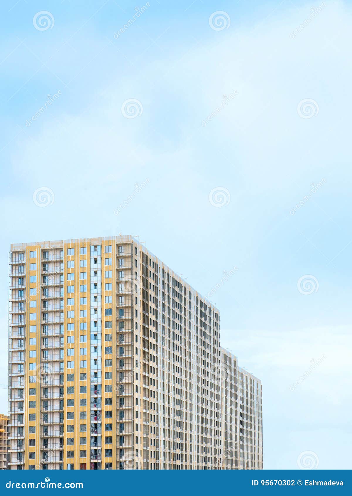 New Residential Building Under Construction Stock Photo - Image of ...
