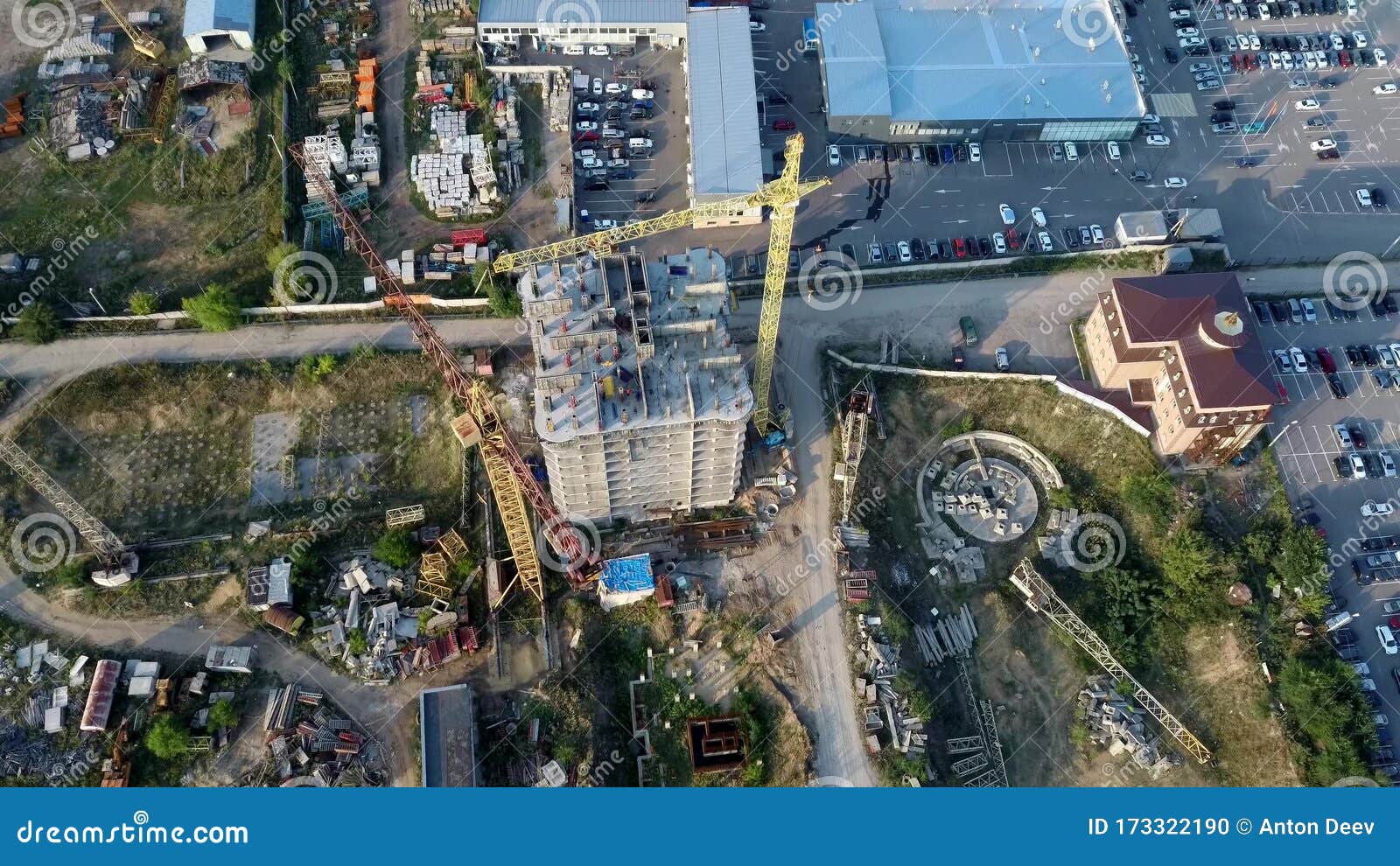 New Residential Complex Under Construction Area with a Developing ...