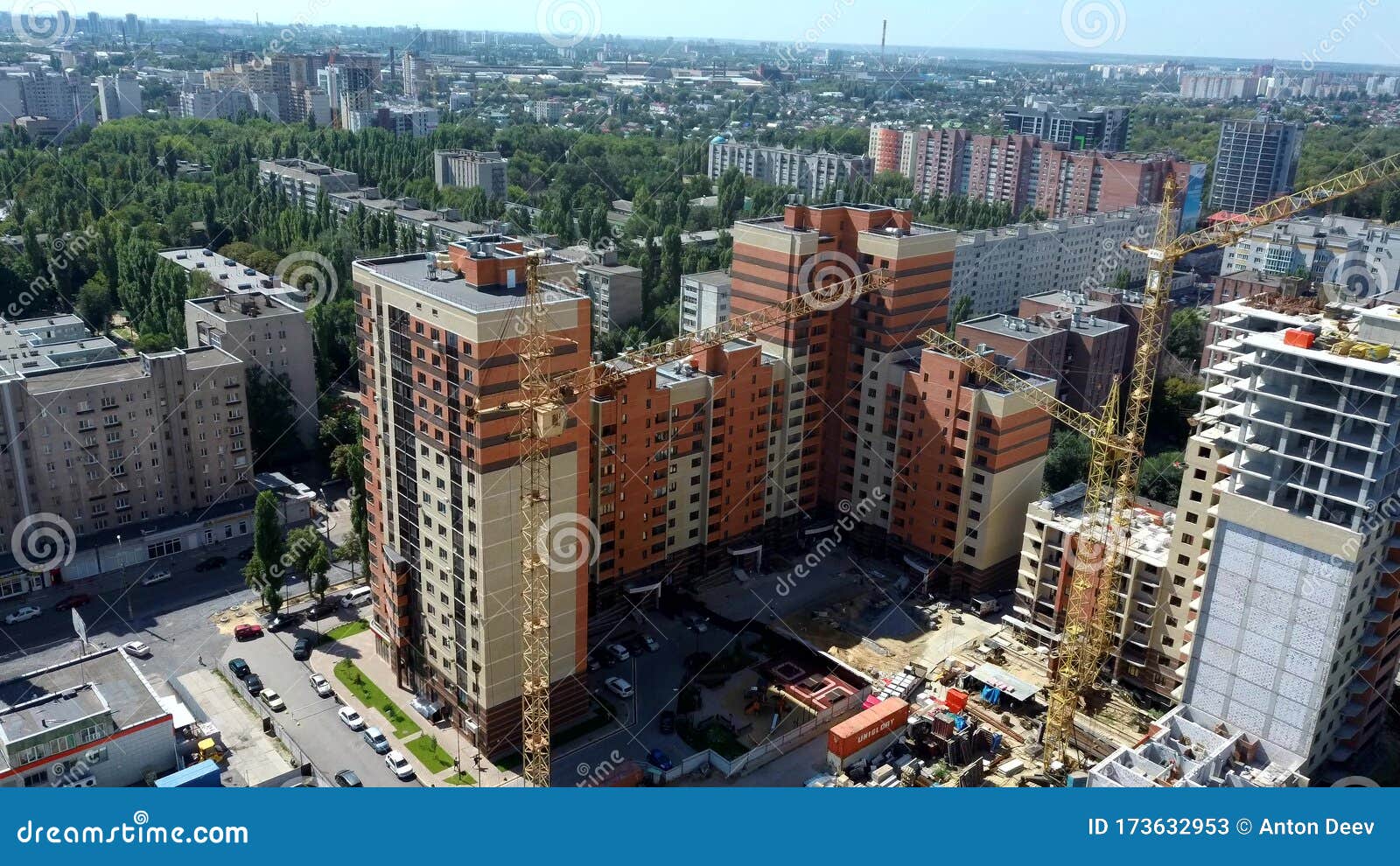 New Residential Complex Under Construction Area with a Developing ...