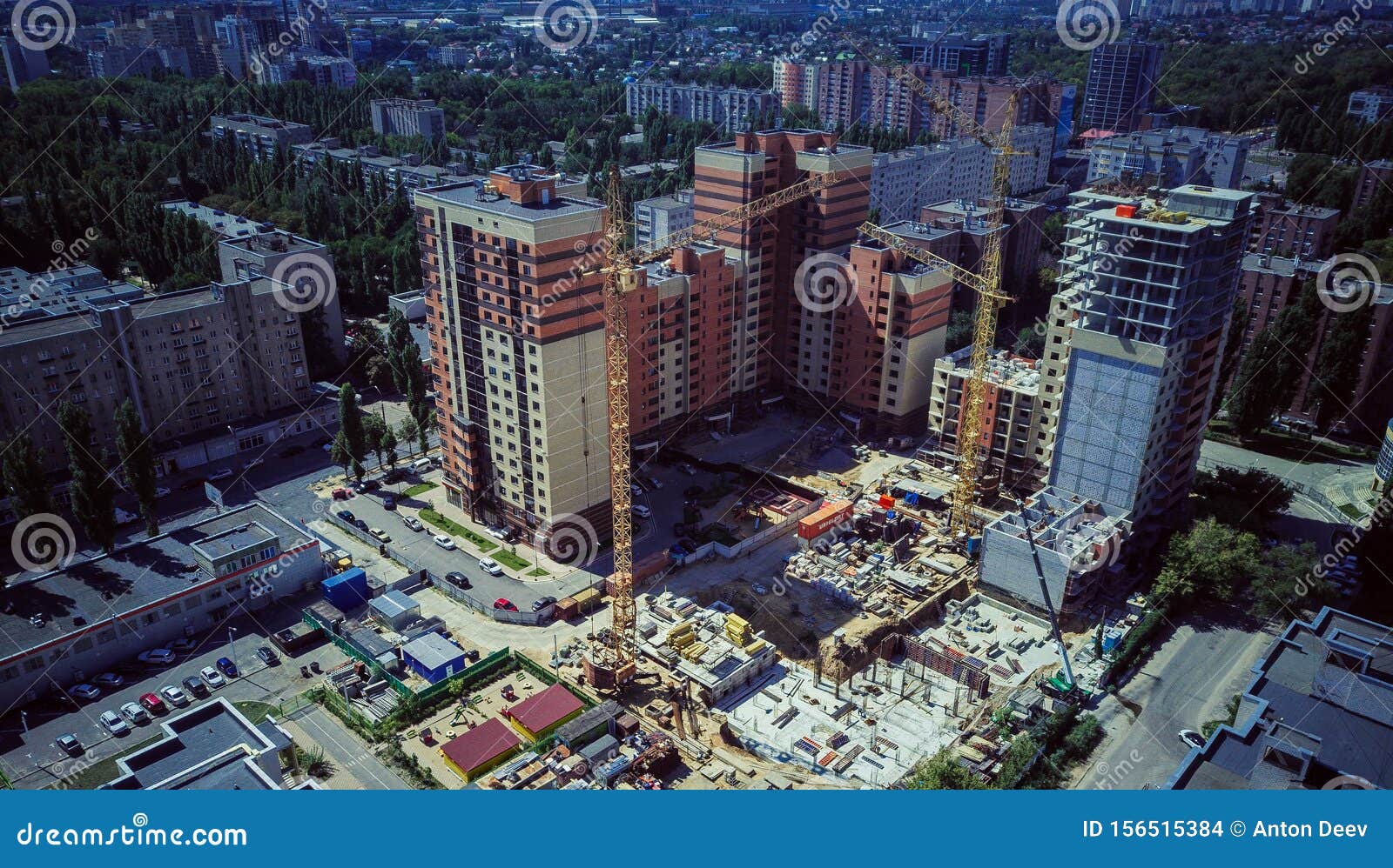 New Residential Complex Under Construction Area with a Developing ...