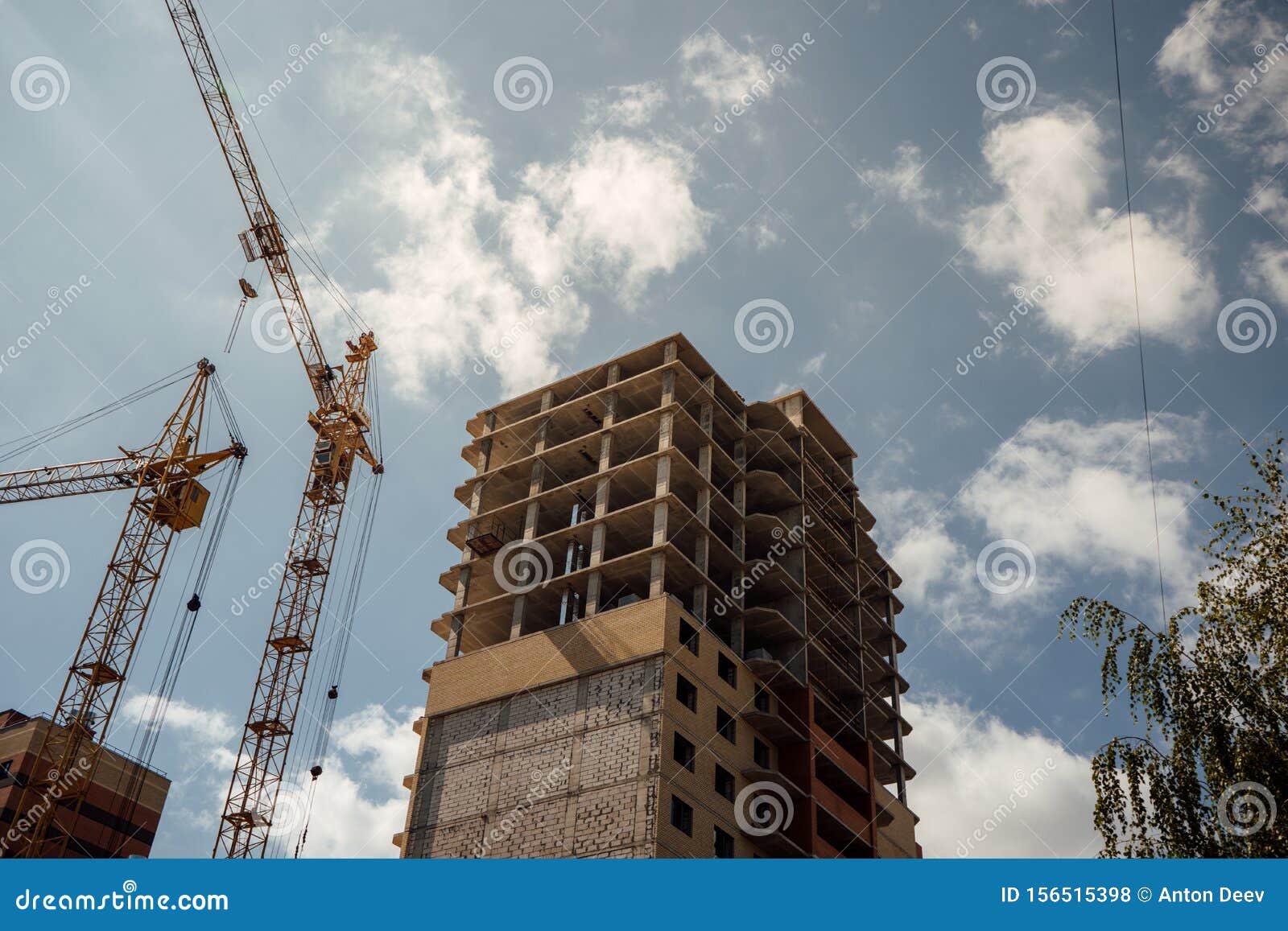New Residential Complex Under Construction Area with a Developing ...