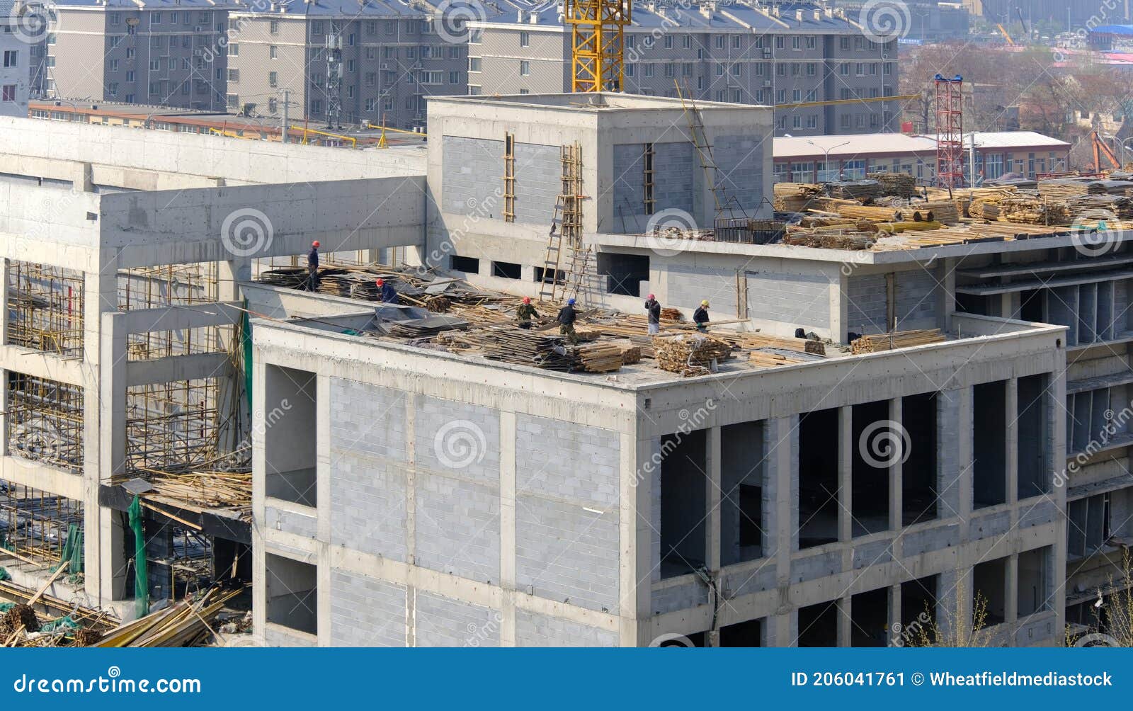 New Residential Complex Under Construction with a Developing ...