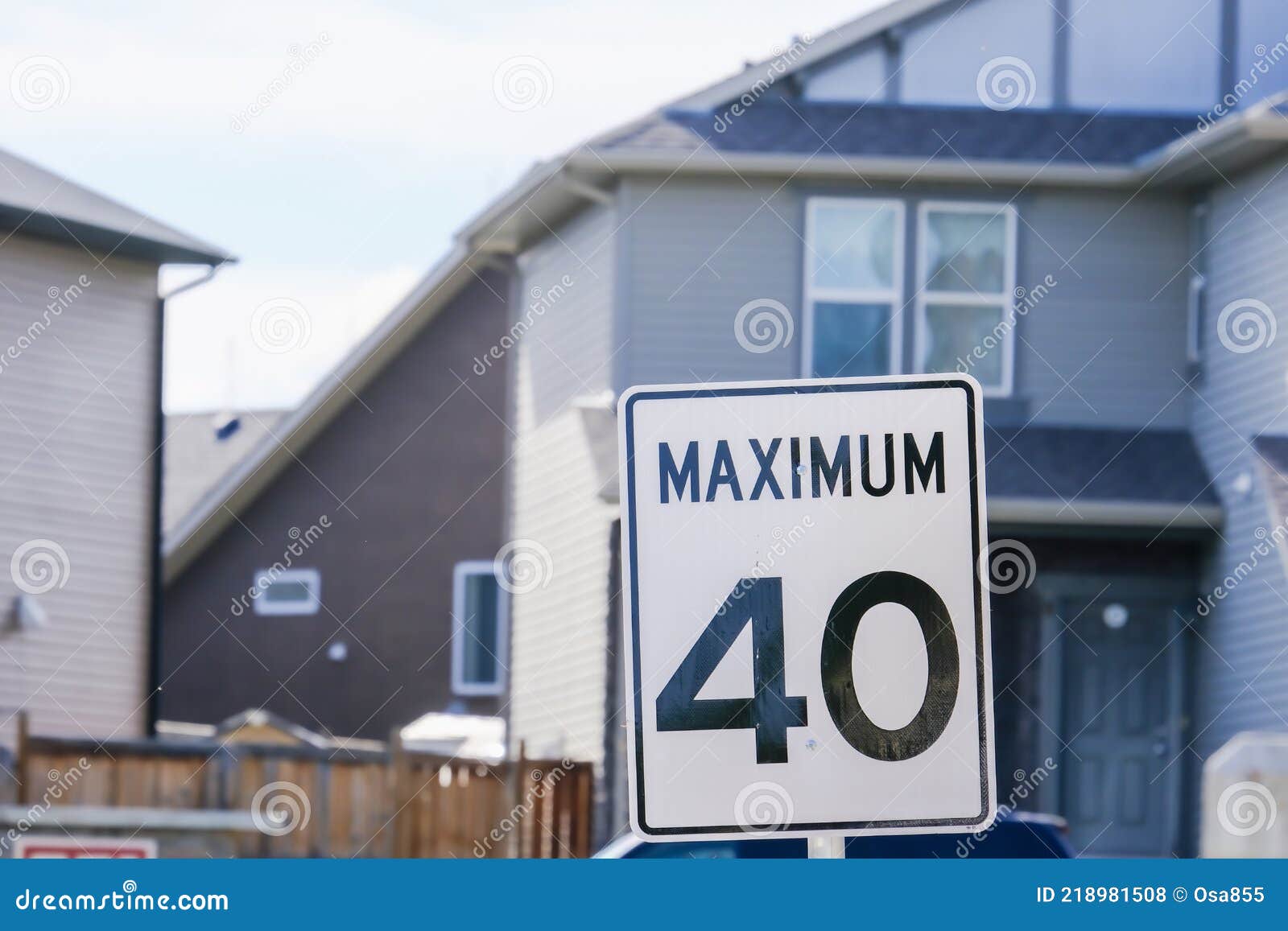 New Residential Speed Limit in Calgary Residential Areas Stock Photo ...