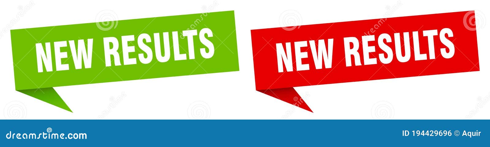 New Results Banner. New Results Speech Bubble Label Set Stock Vector ...