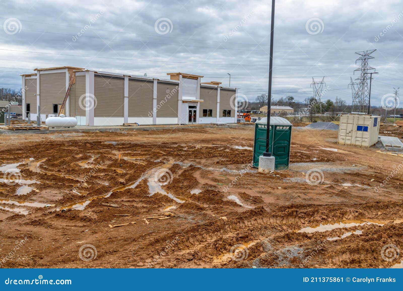 New Retail Facility Under Construction during Pandemic Stock Image ...