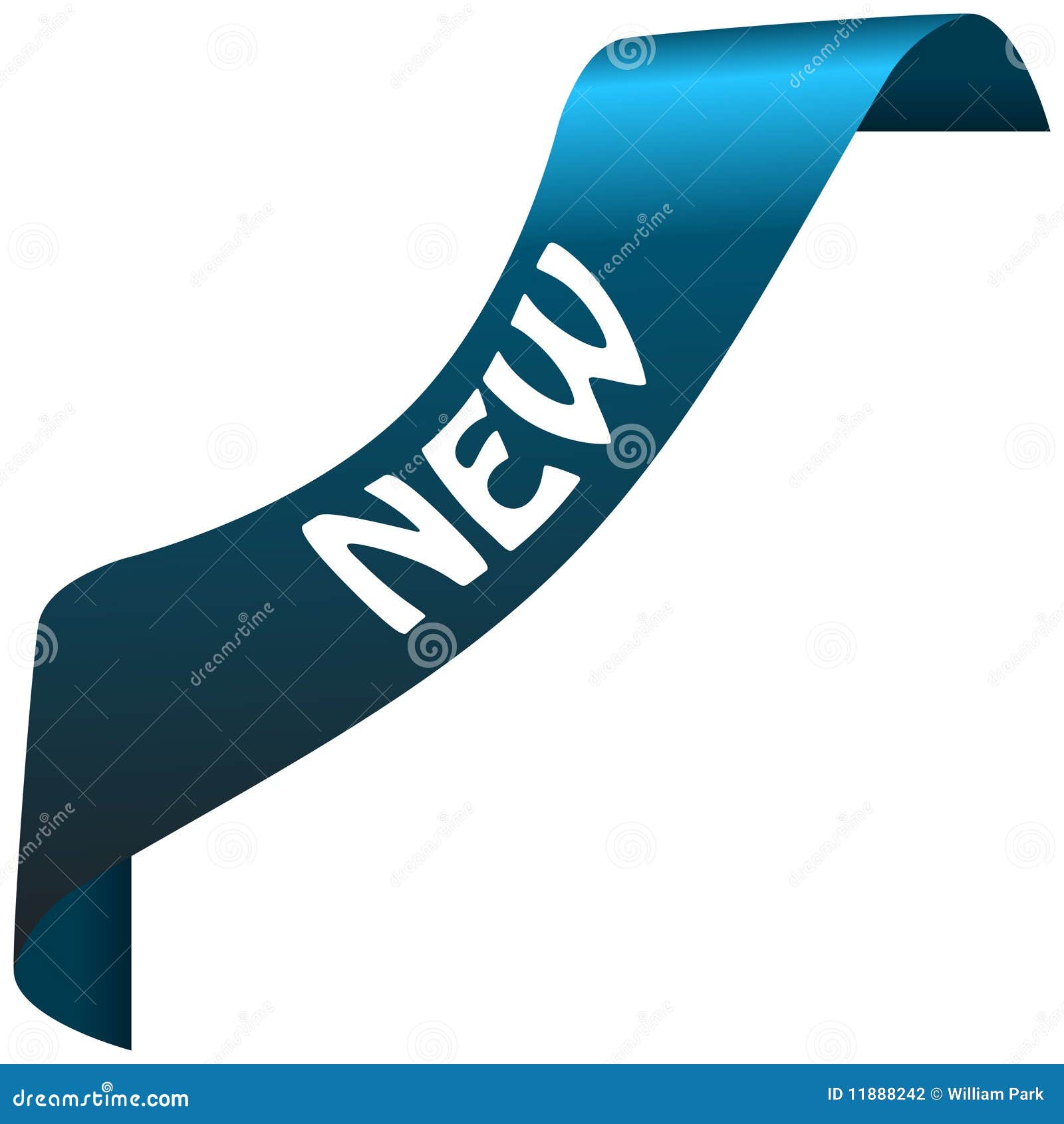 New ribbon blu stock vector. Illustration of business - 11888242