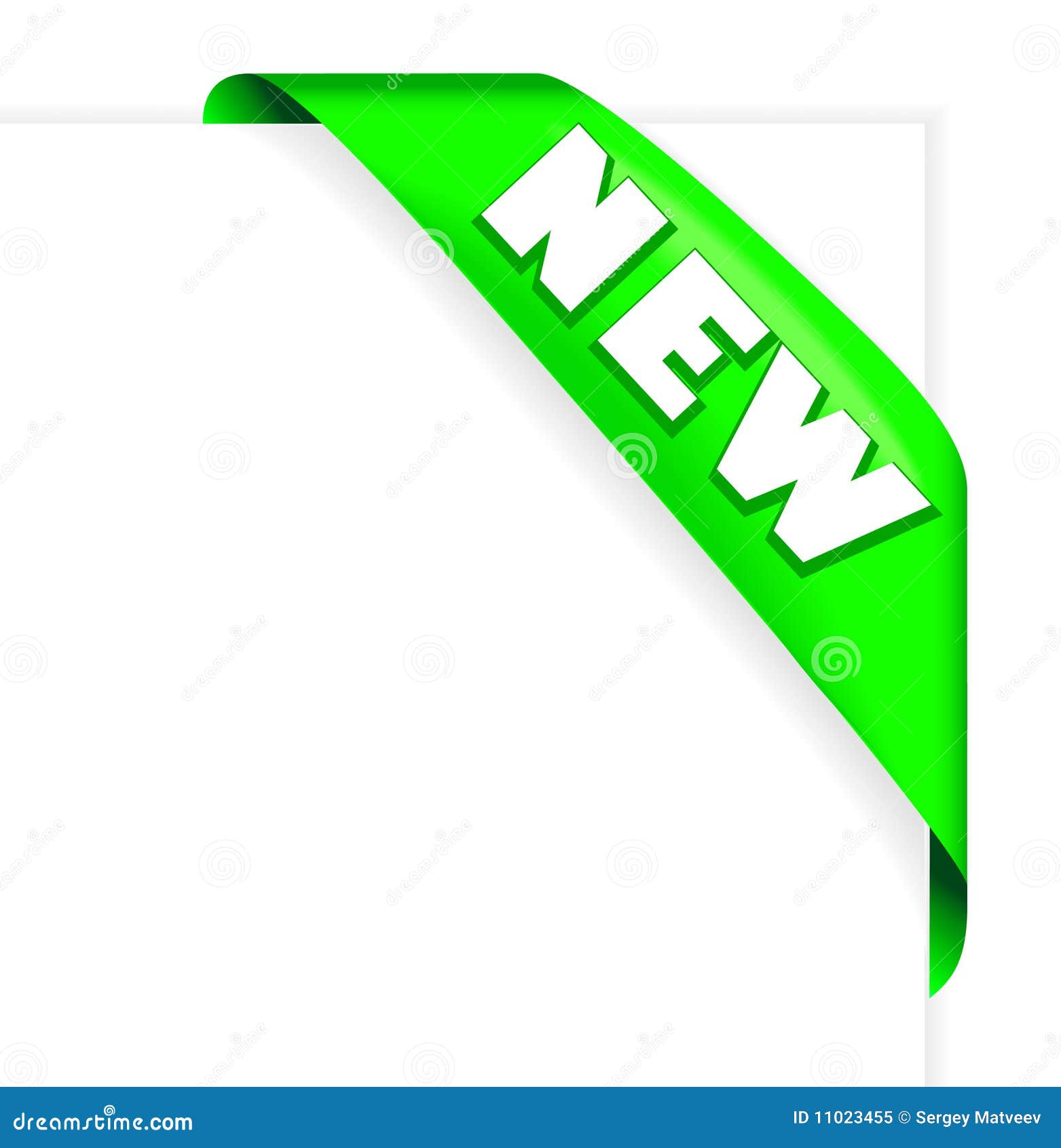 New ribbon green stock vector. Illustration of packaging - 11023455