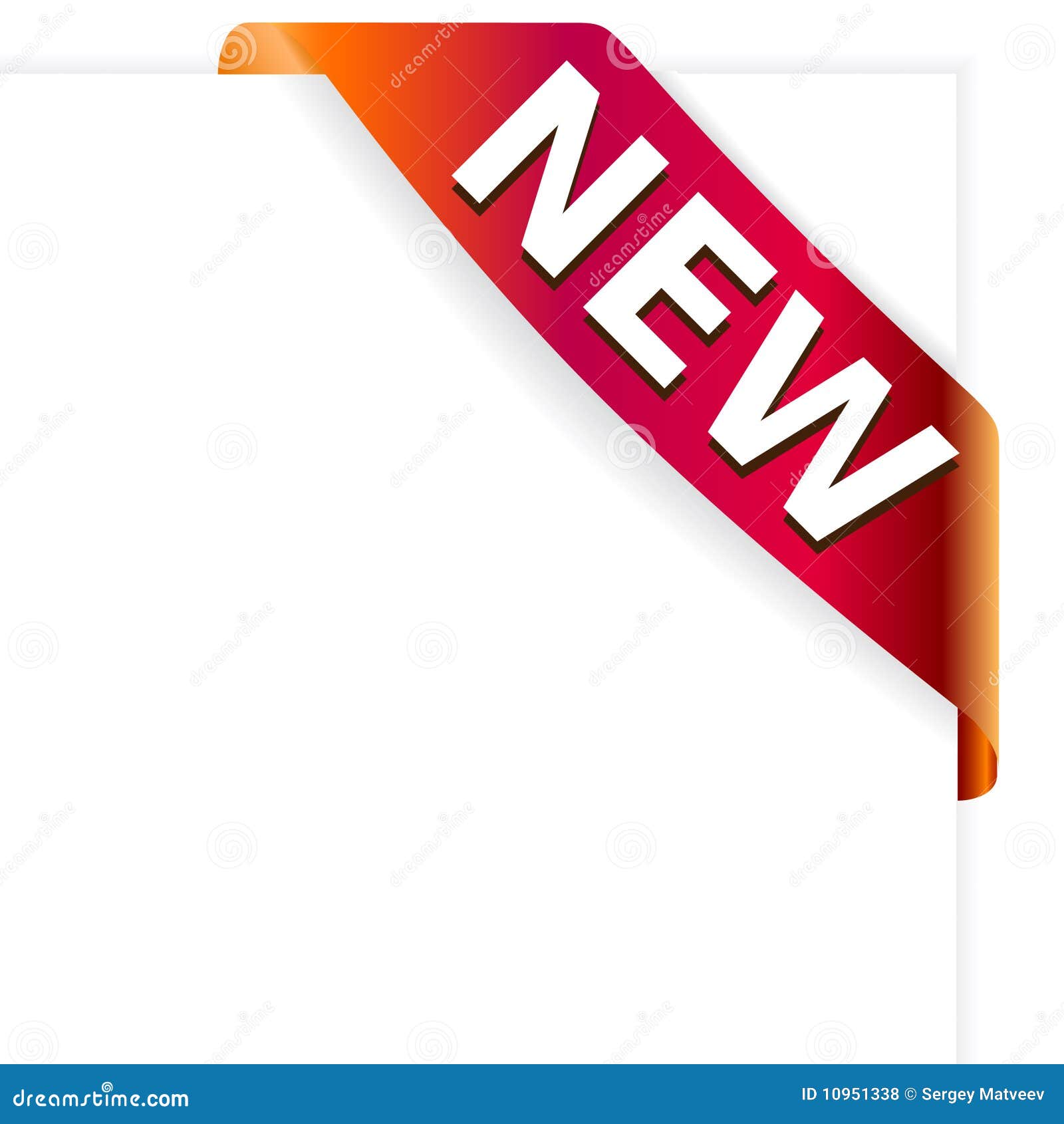 New ribbon21 stock vector. Illustration of corner, advertising - 10951338