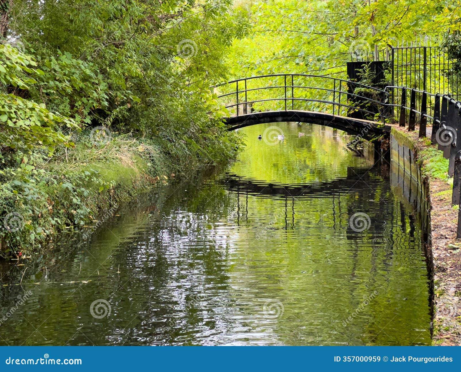 New River Reflections in Enfield Stock Image - Image of north, enfield ...