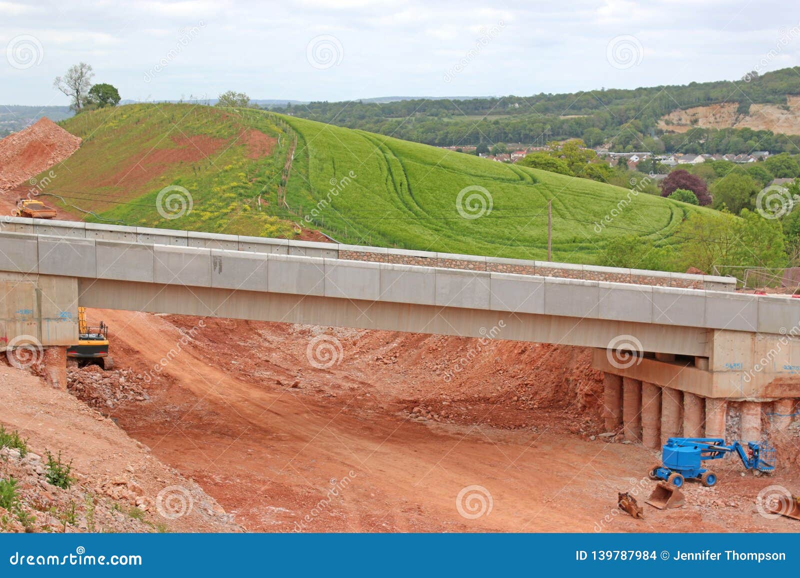 Road Bridge Under Construction Stock Photo - Image of south, cutting ...