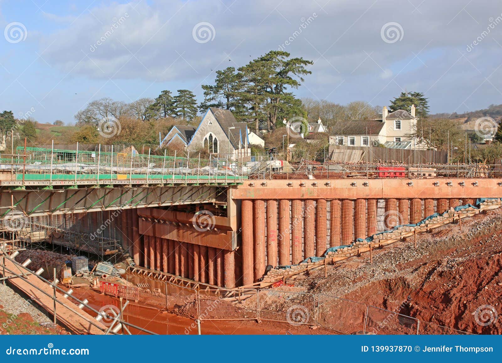 Road Bridge Under Construction Stock Photo - Image of boom, spar: 139937870