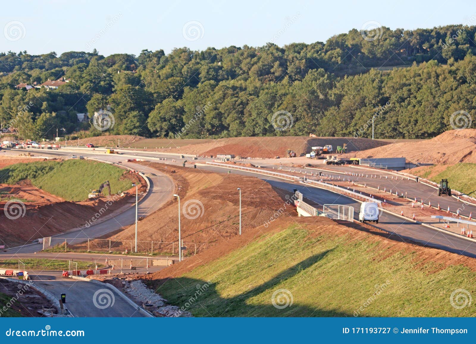 New Road Bypass Under Construction Stock Image - Image of digger ...