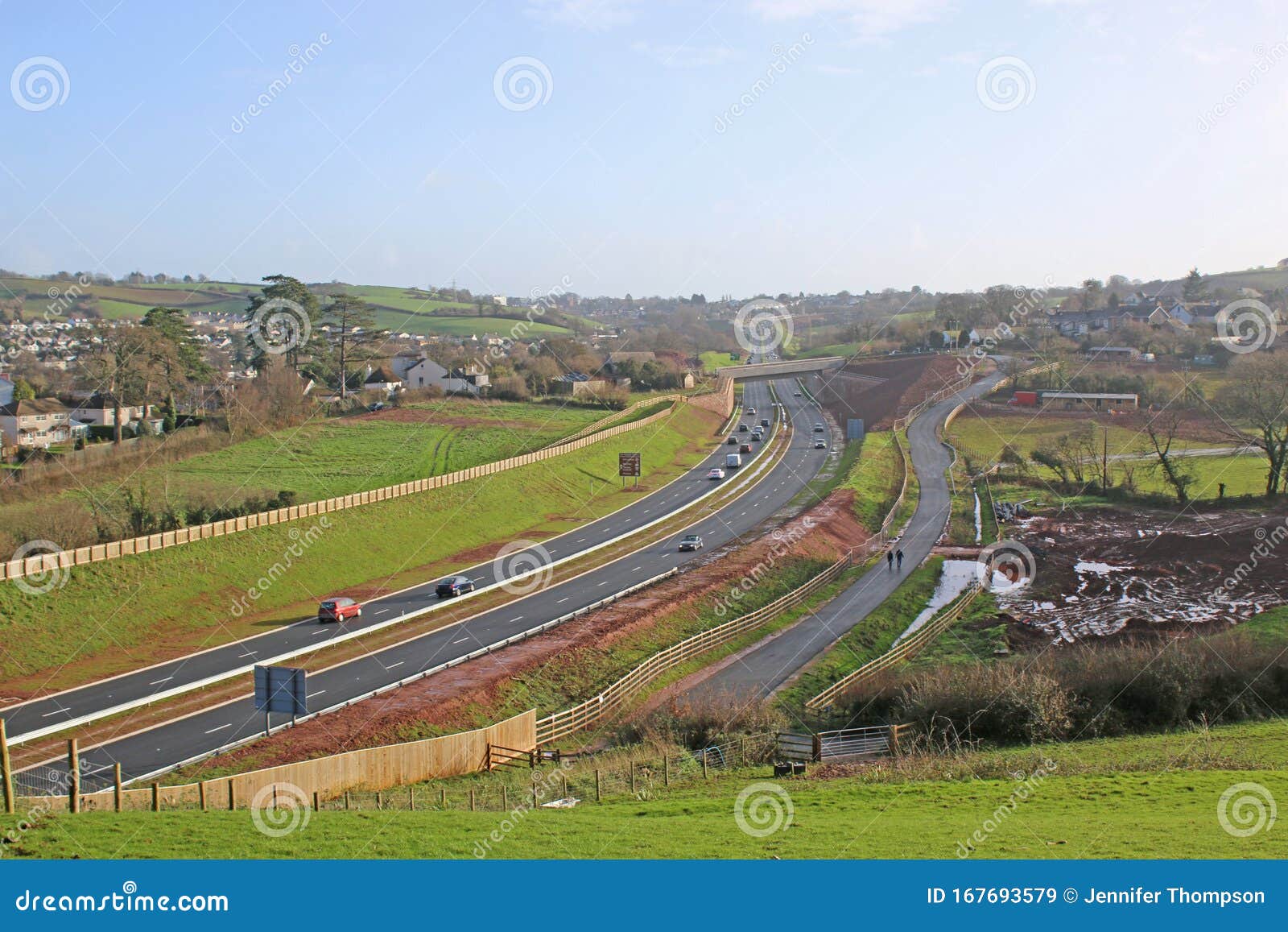 New Road Bypass Under Construction Stock Image - Image of landscape ...
