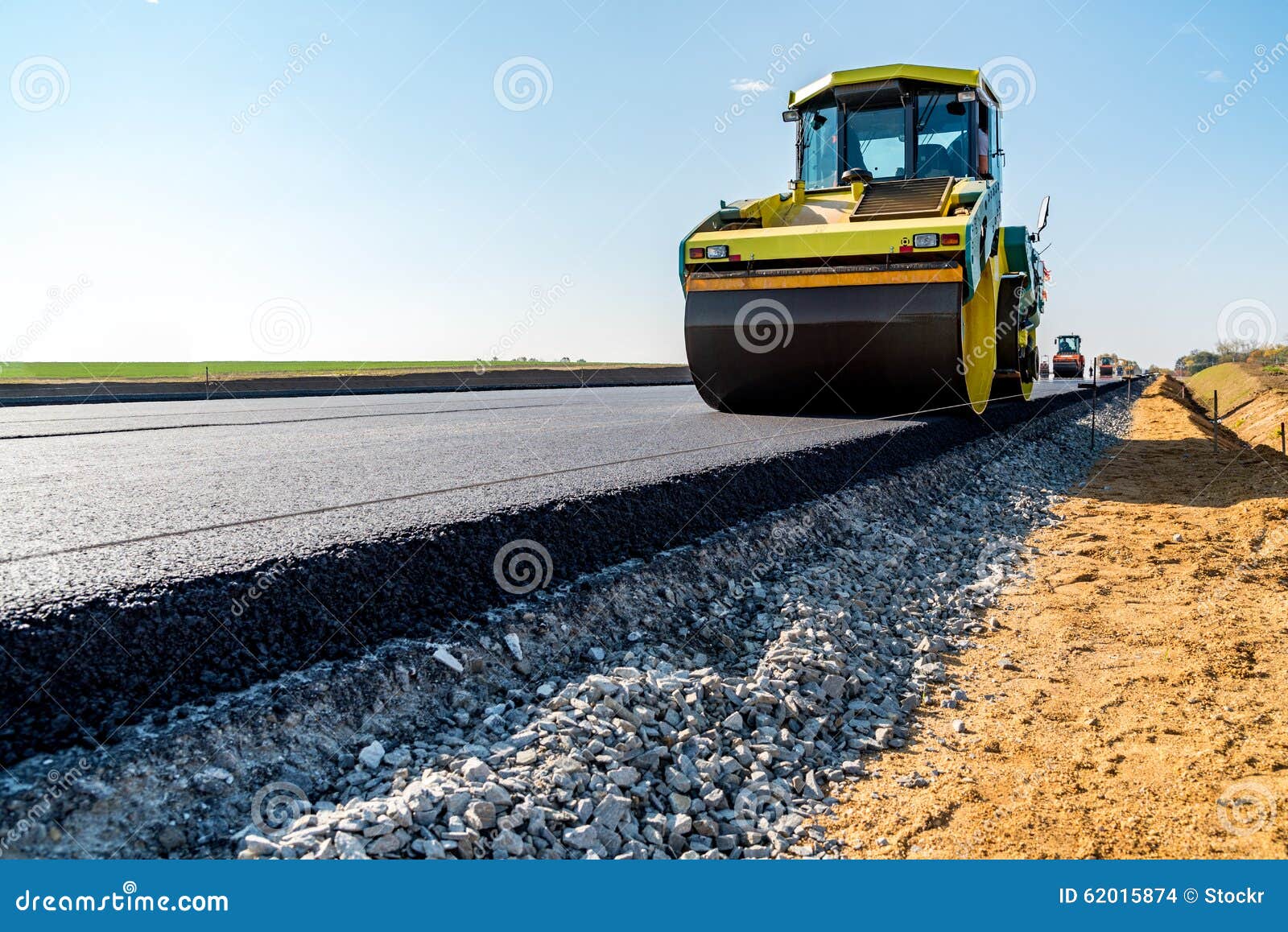 New road construction stock photo. Image of roadworks - 62015874
