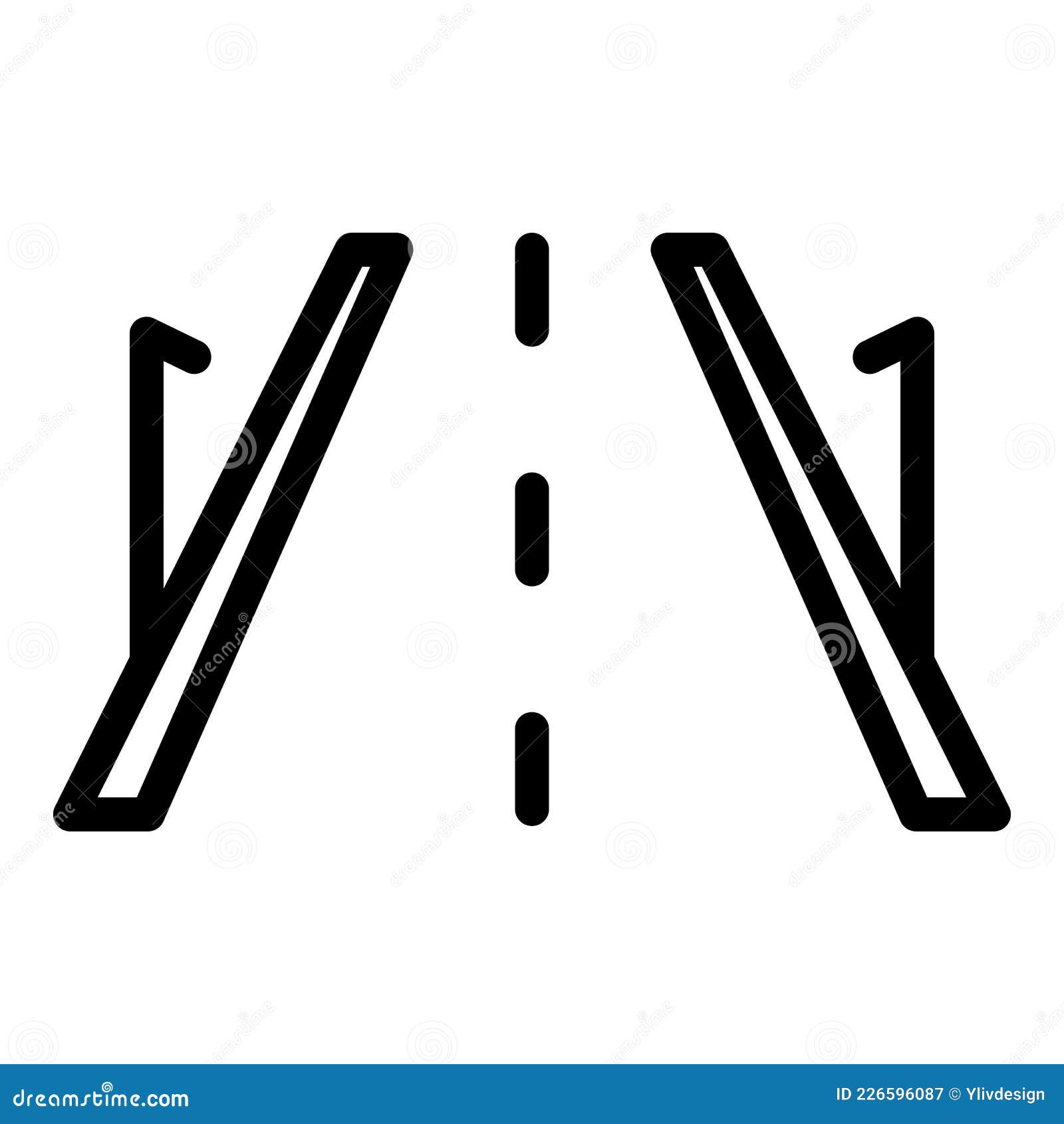 New Road Icon Outline Vector. Highway Path Stock Vector - Illustration ...