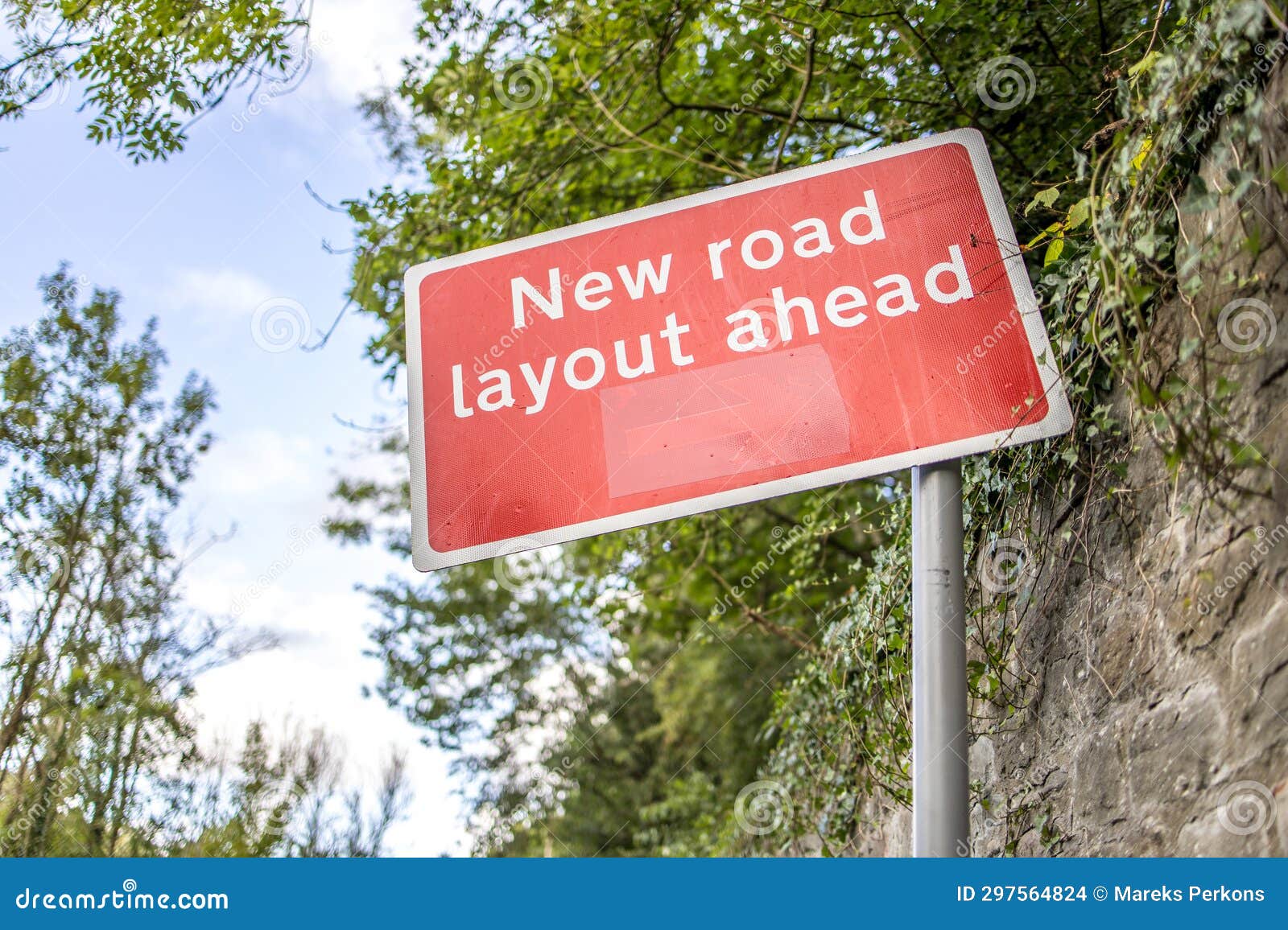 New Road Layout Ahead Sign in Bristol Stock Photo - Image of background ...