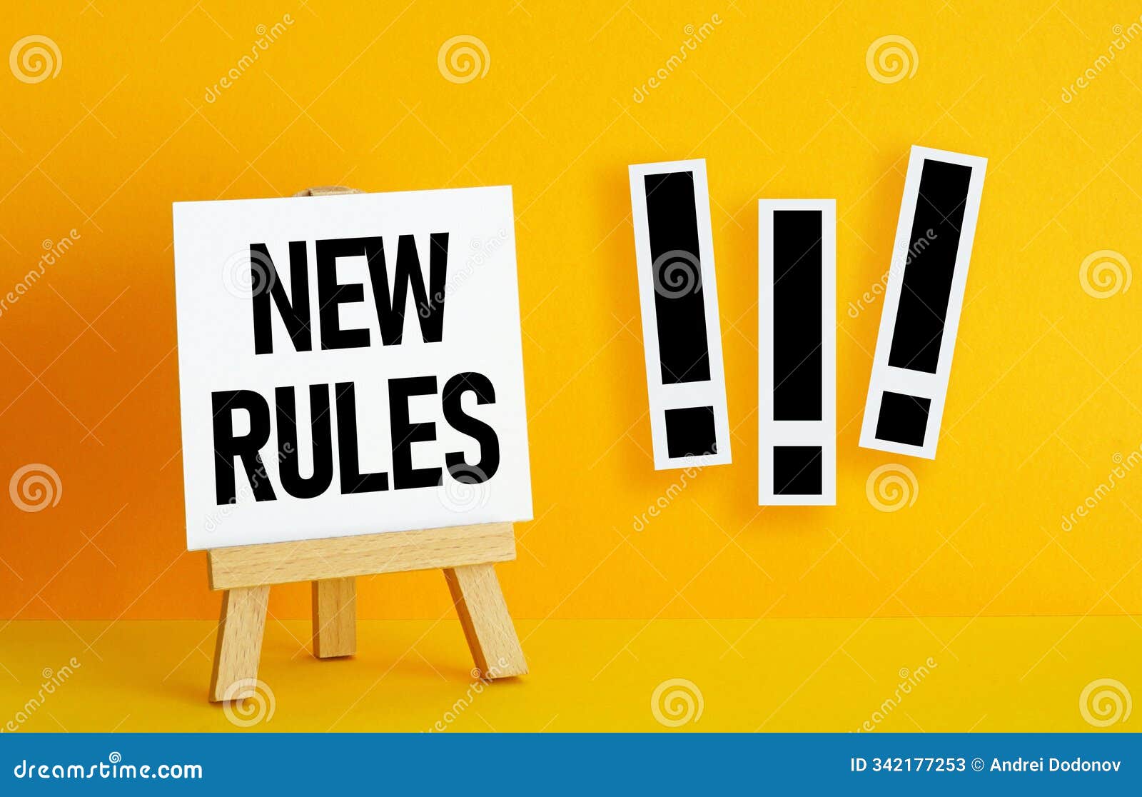 New Rules Concept or Policies Update is Shown Using the Text Stock ...