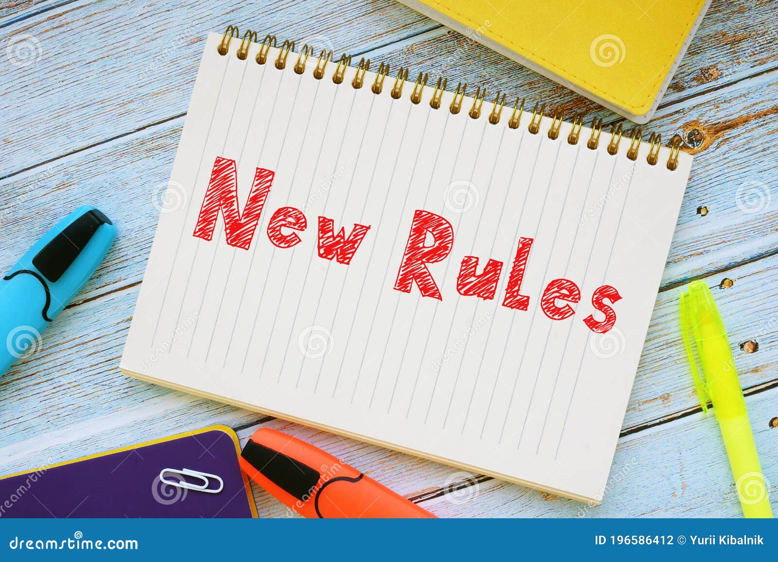 New Rules sign on the page stock photo. Image of sign - 196586412