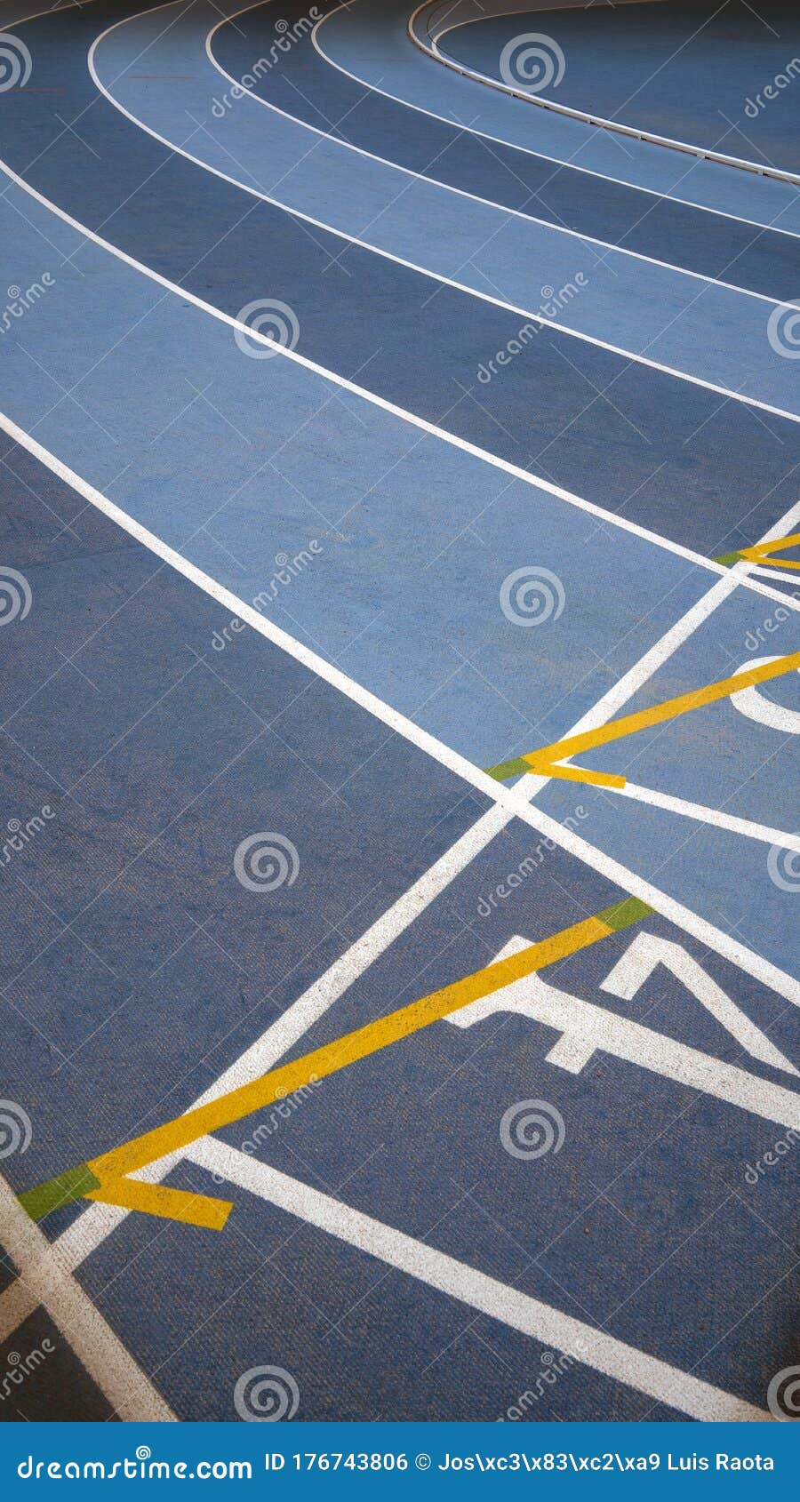 New Running Track Viewed from Above Stock Photo - Image of lane, active ...