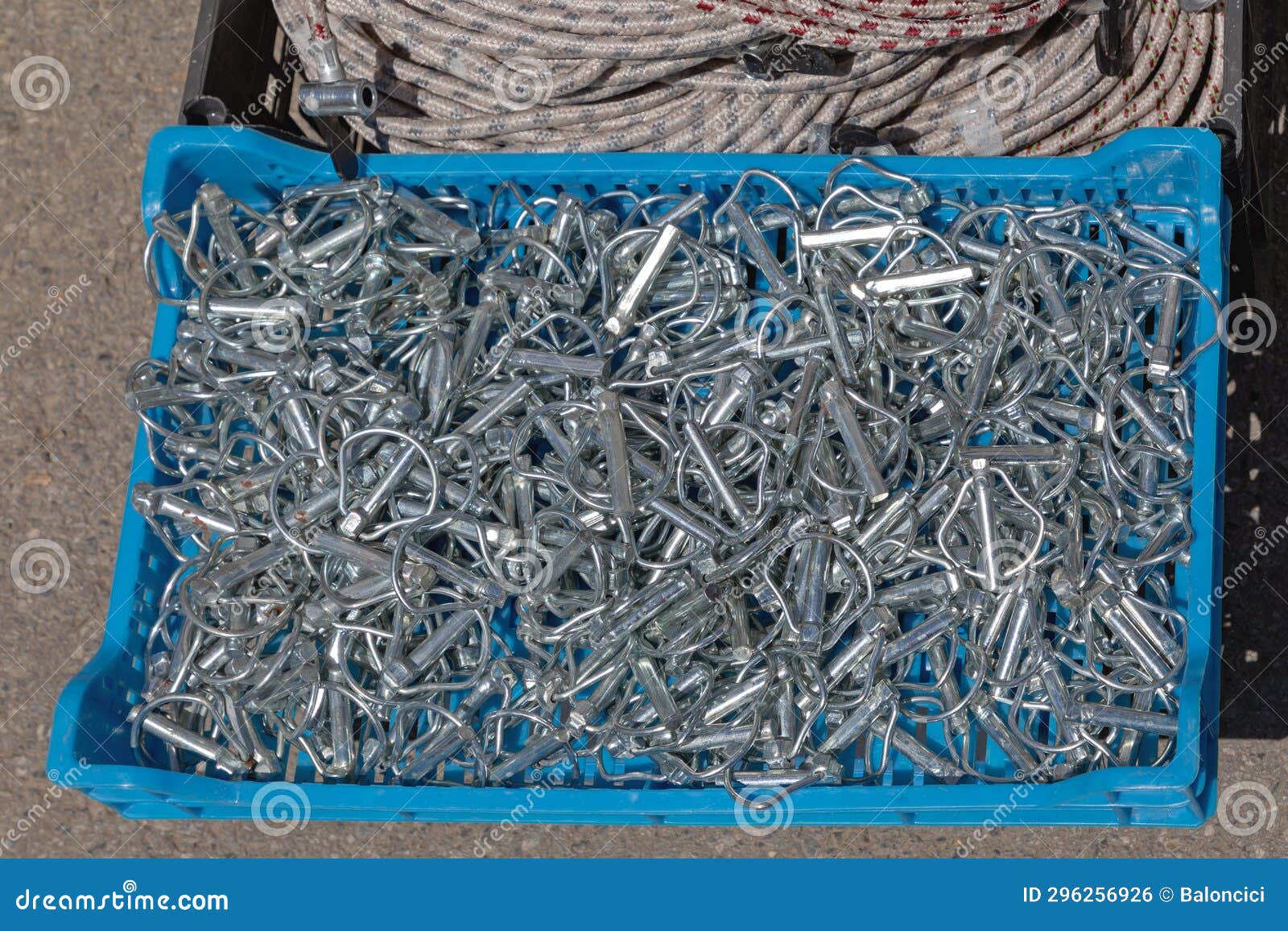 Safety Lock Pins Crate stock photo. Image of needle - 296256926