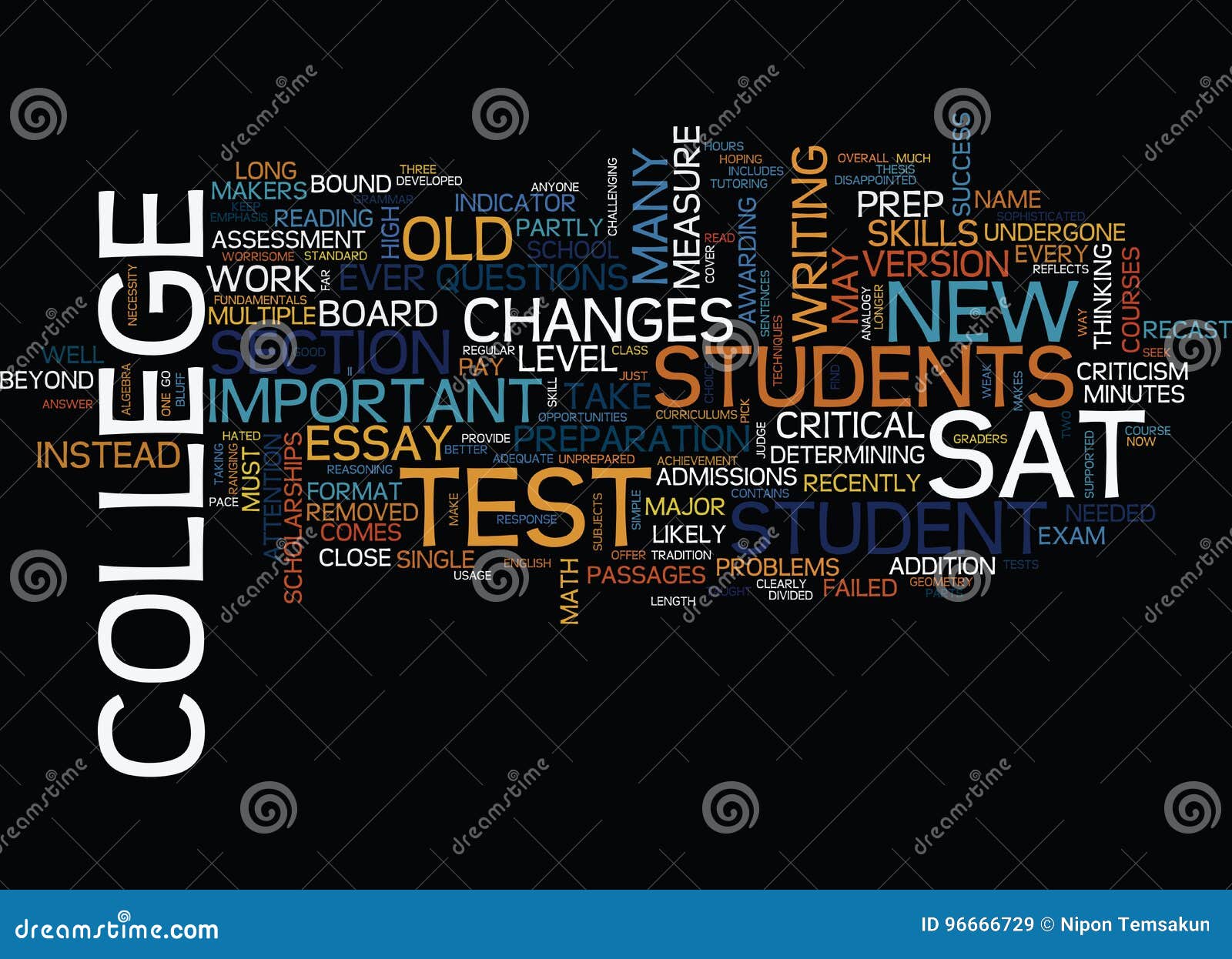 The New Sat Text Background Word Cloud Concept Stock Illustration ...