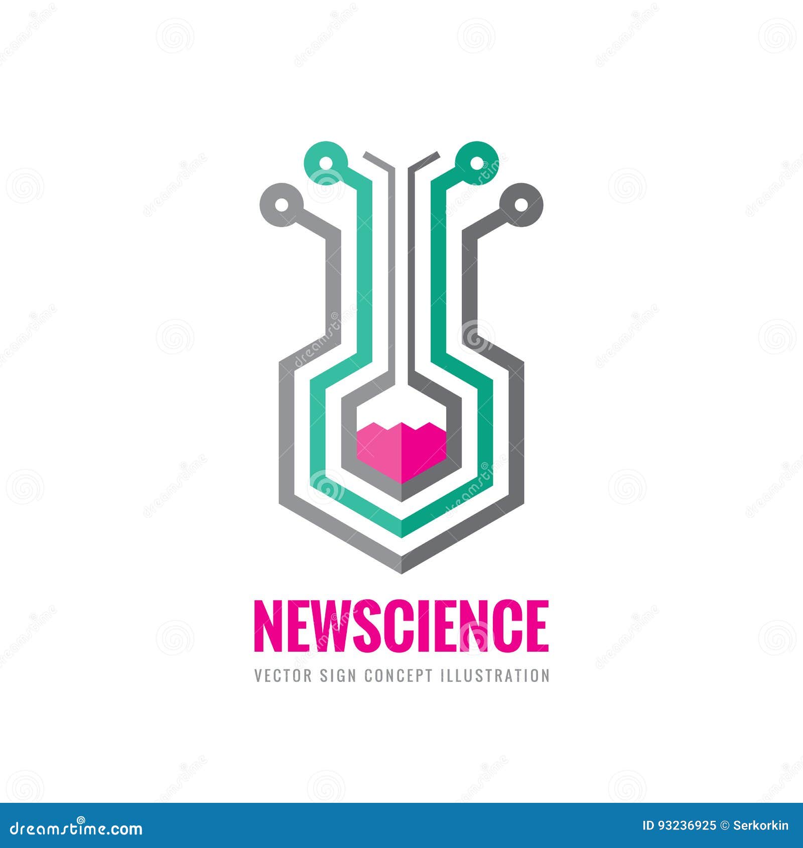 New Science - Vector Logo Template Concept Illustration. Education ...