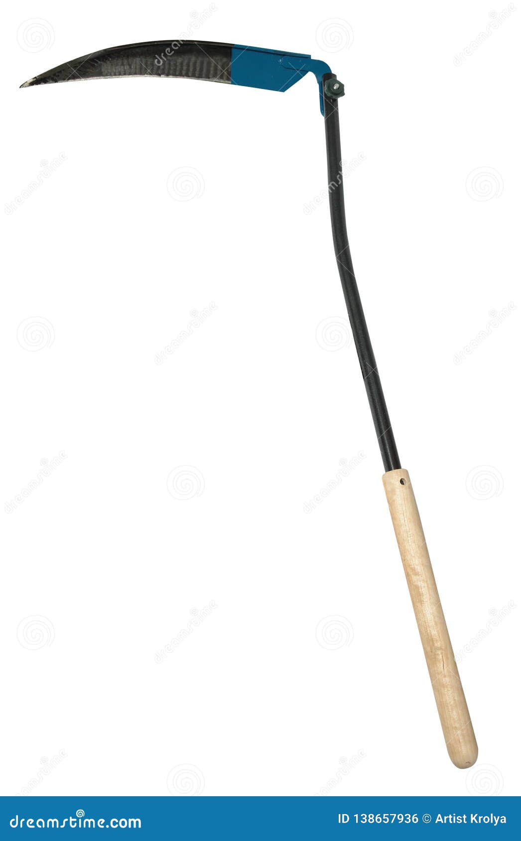 New Scythe for Grass Isolated on White Background. Stock Photo - Image ...