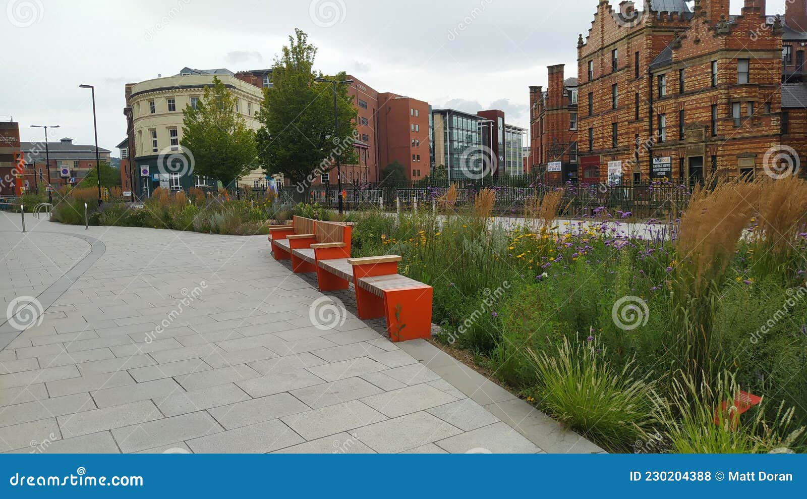 New Seating and Public Realm in Sheffield Editorial Stock Photo - Image ...