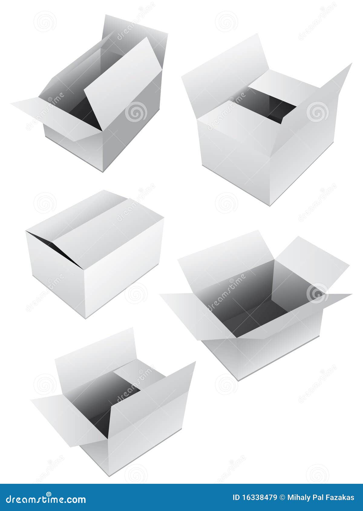 New set of boxes stock vector. Illustration of paper - 16338479