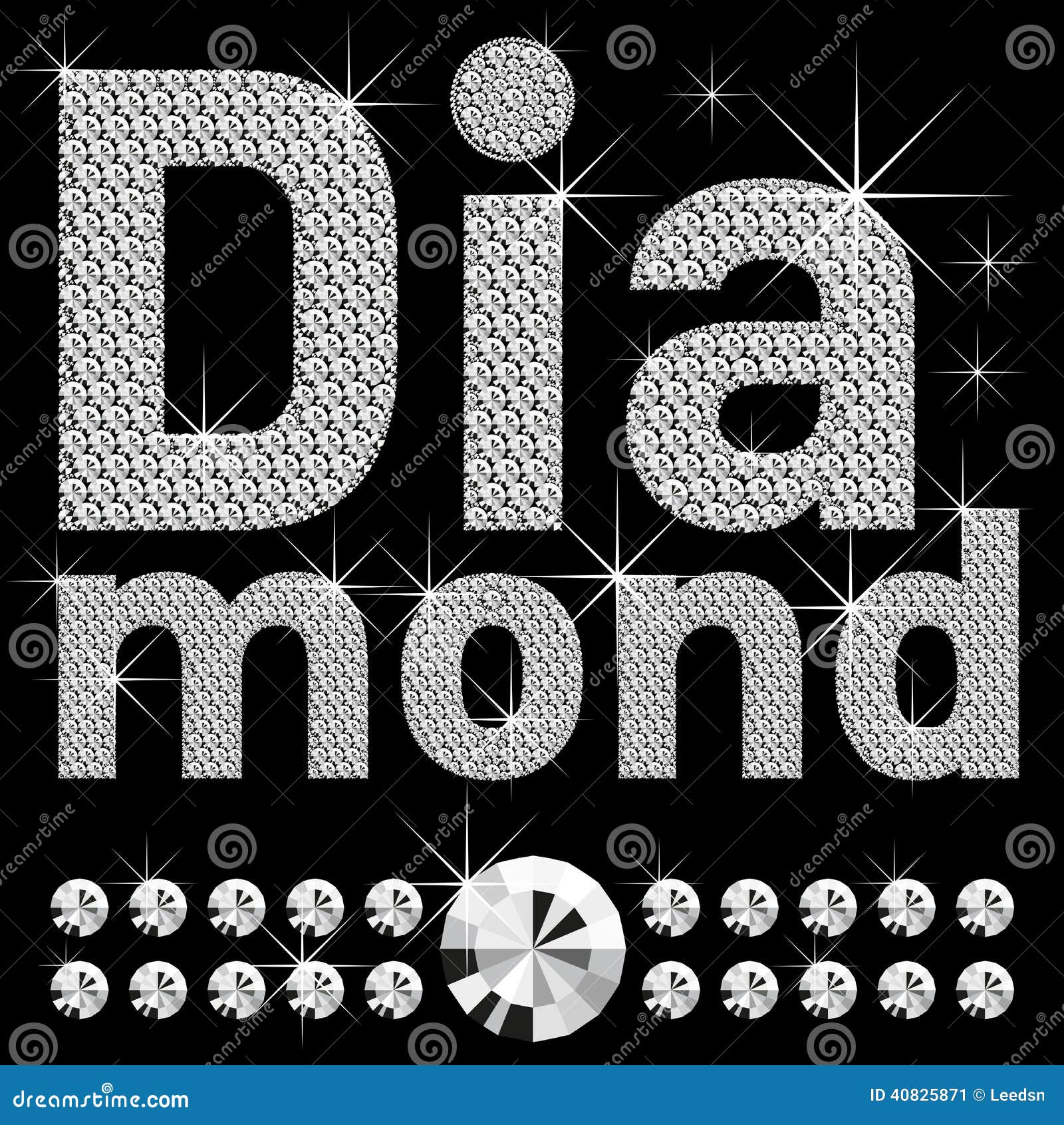 New Set of Diamond Bold Letters Stock Vector - Illustration of ...