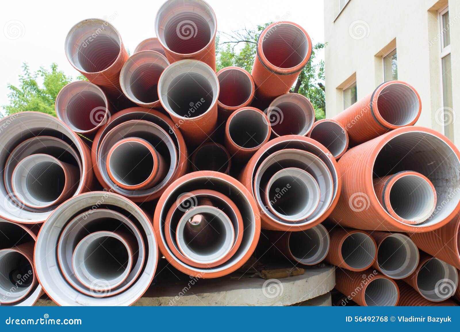 New sewer pipes stock photo. Image of modern, pipeline - 56492768