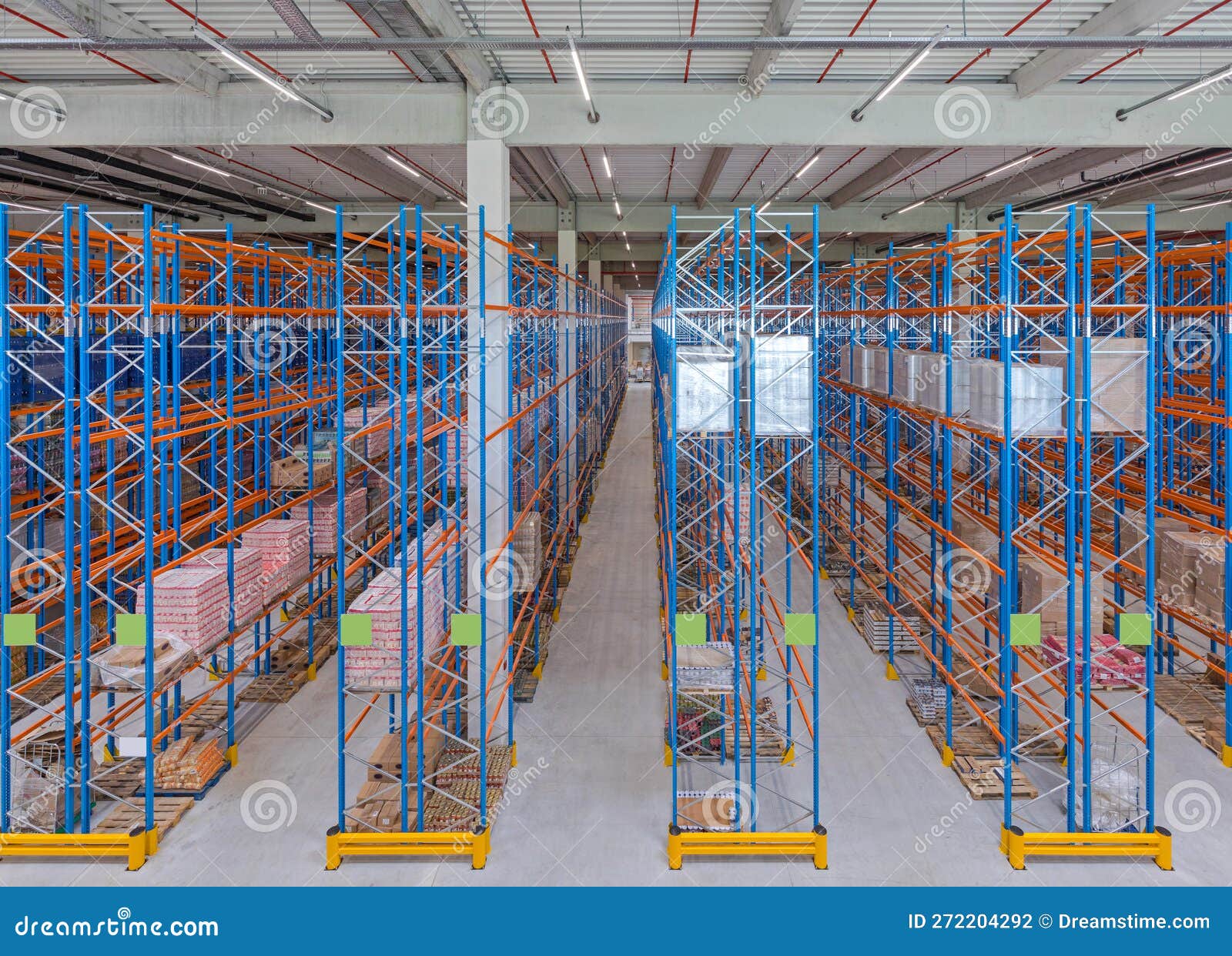 Shelving System Distribution Warehouse Stock Photo - Image of shipping ...