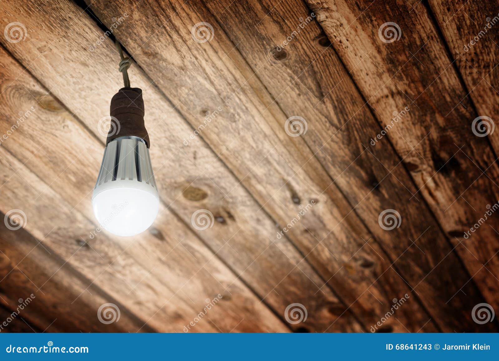 New Shining LED Light Bulb Installed in an Old Socket To E27 Light ...